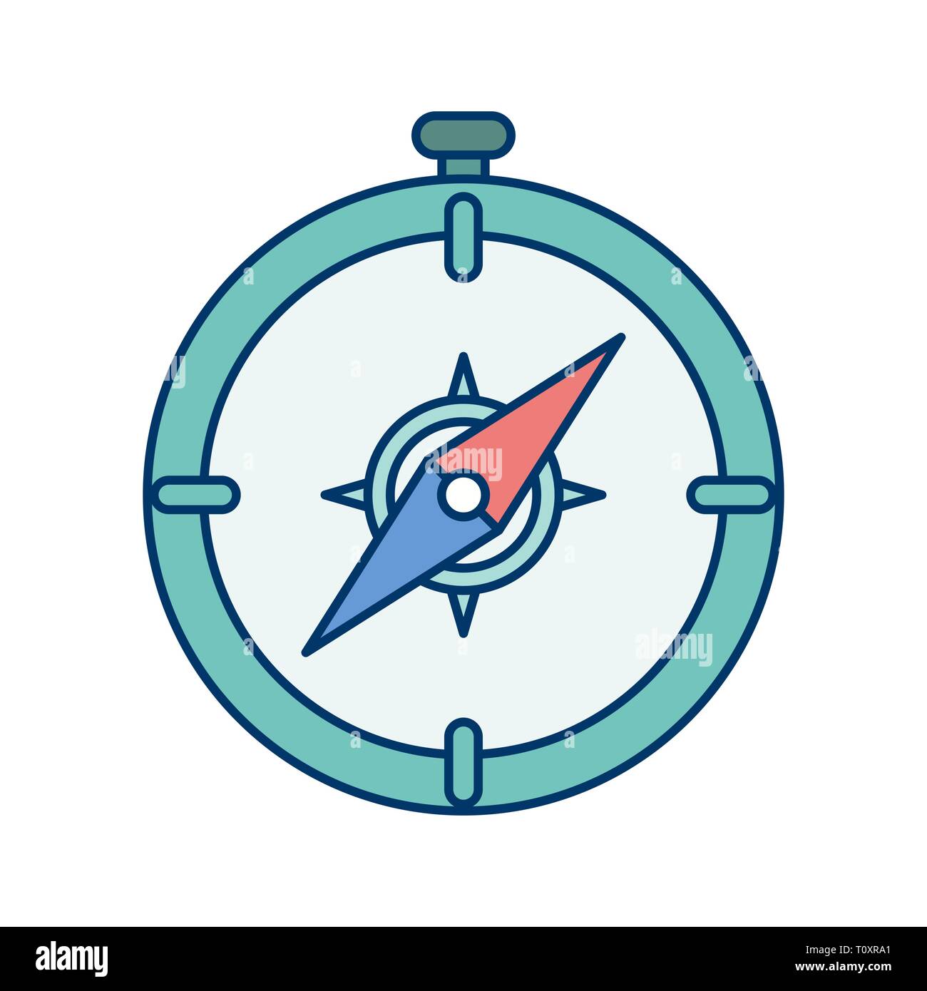 Illustration Compass Icon Stock Photo - Alamy