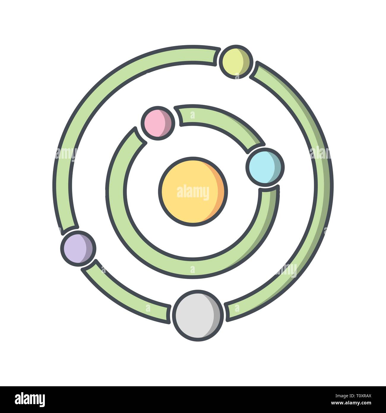 Illustration Solar System Icon Stock Photo - Alamy