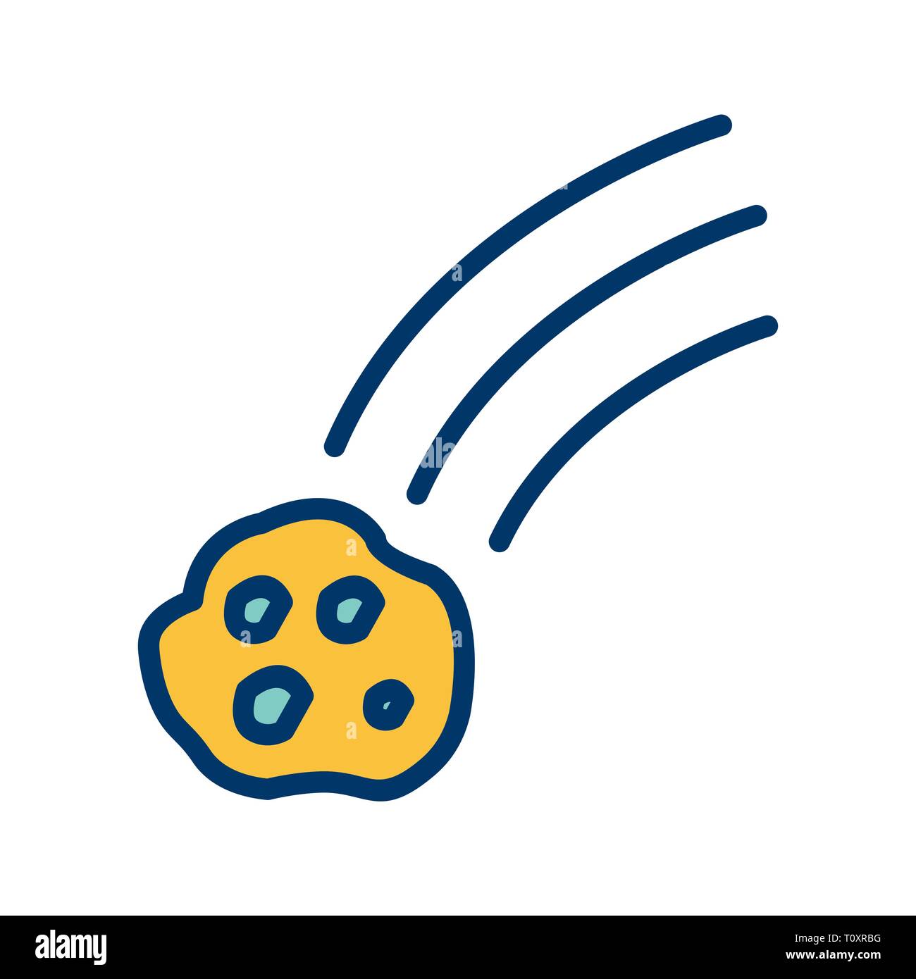 Illustration Falling Meteorite Icon Stock Photo - Alamy