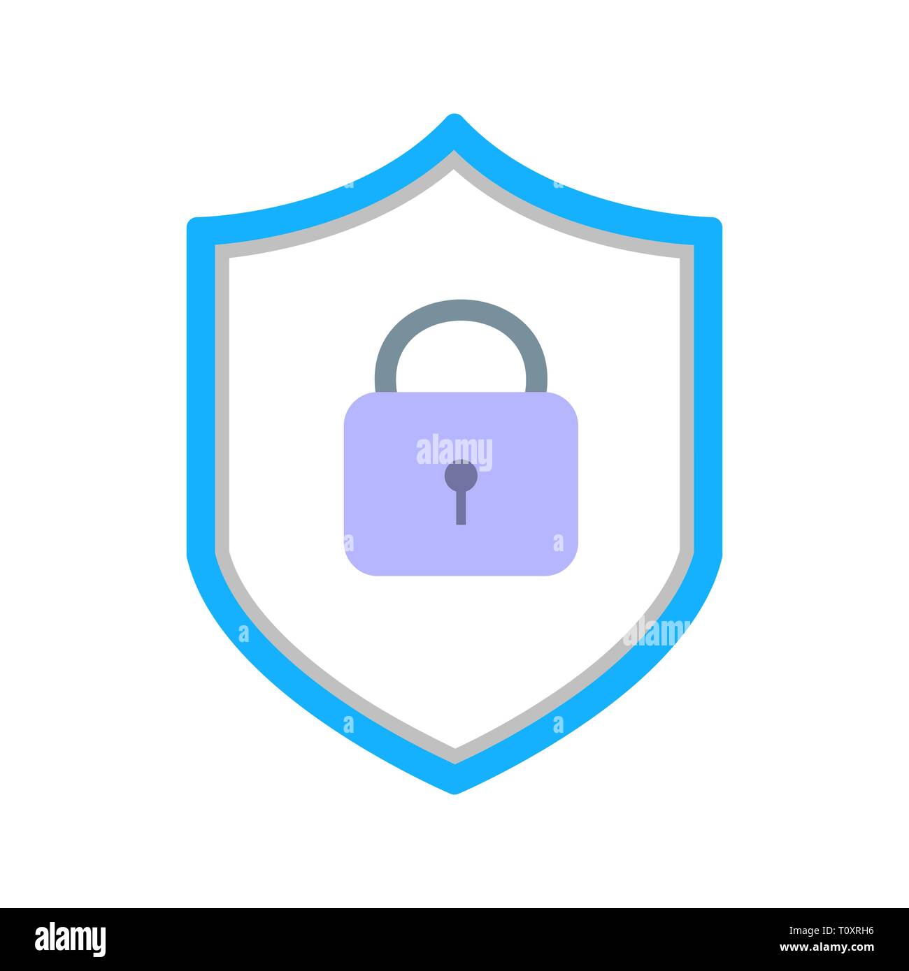 Illustration Online Protection Icon Stock Photo - Alamy