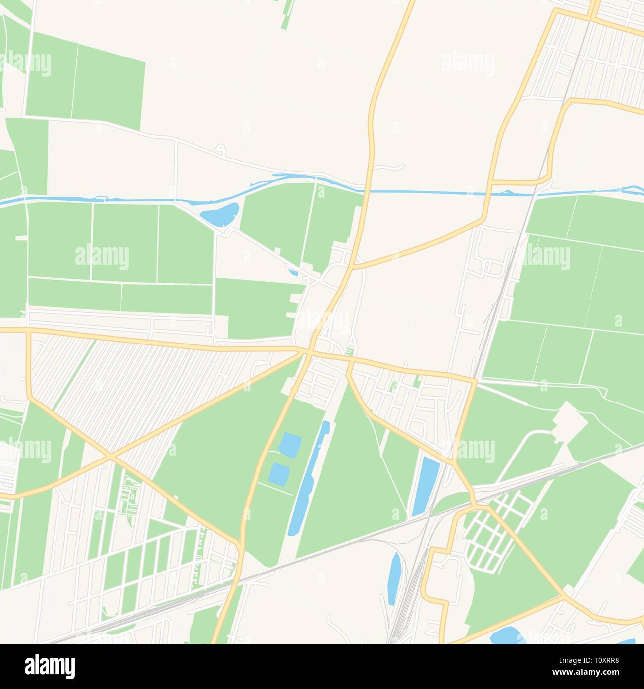 Printable map of Gerasdorf bei Wien, Austria with main and secondary ...