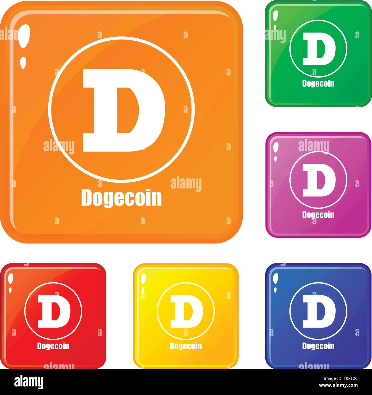 Black dogecoin Stock Vector Images - Alamy