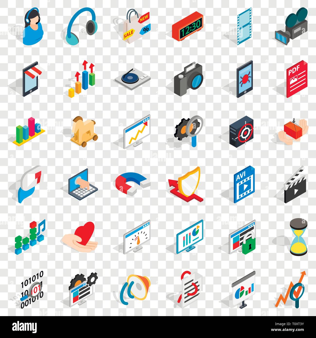 Computer design icons set, isometric style Stock Vector Image & Art - Alamy