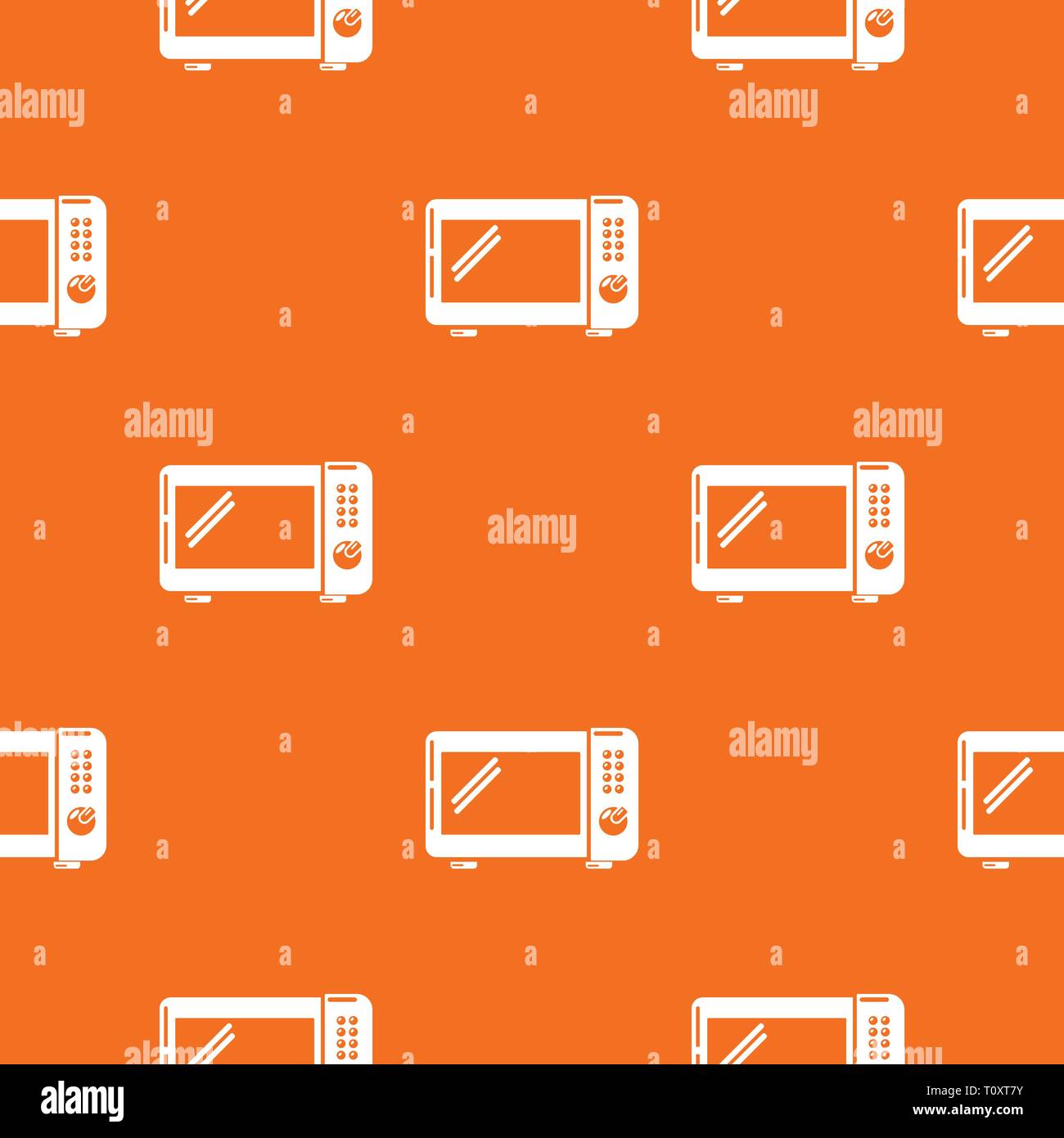 Microwave oven pattern vector orange Stock Vector Image & Art - Alamy