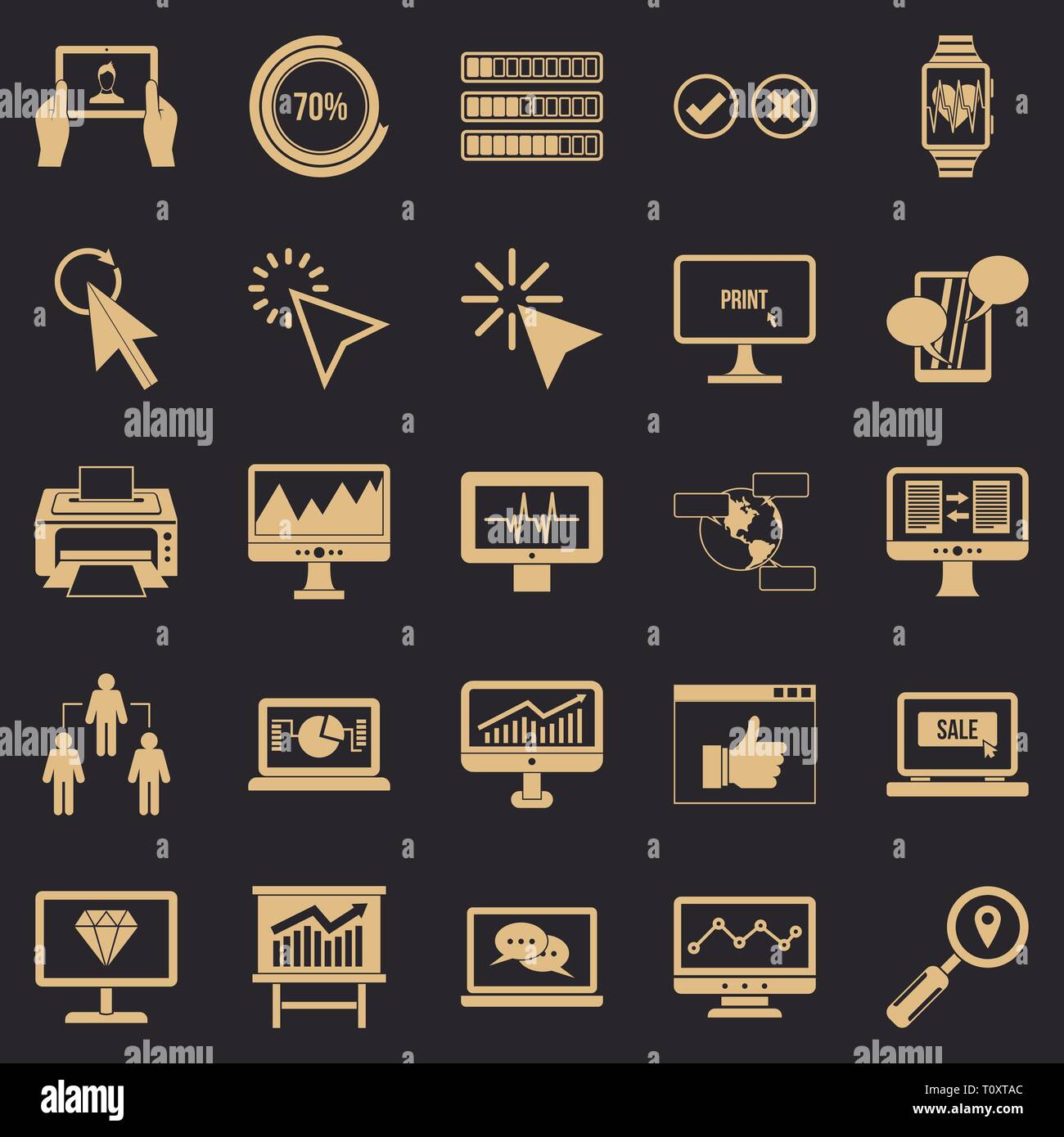 Webinar icons set, simple style Stock Vector Image & Art - Alamy