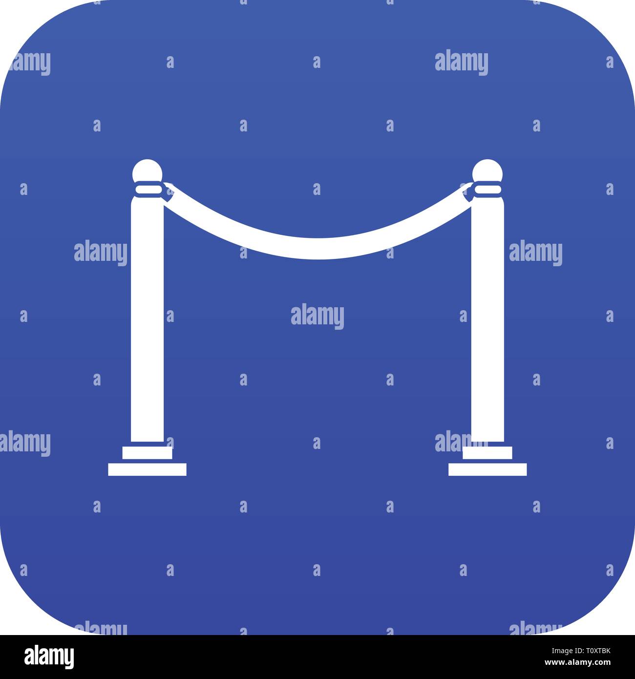 Decorative poles with tape icon digital blue Stock Vector Image & Art ...