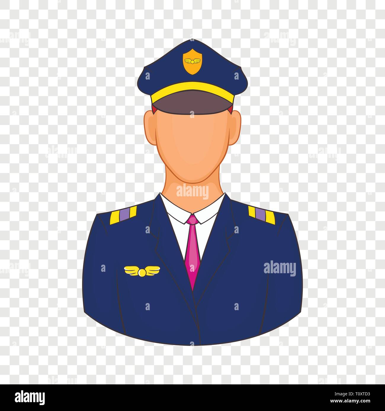 Pilot icon in cartoon style Stock Vector Image & Art - Alamy