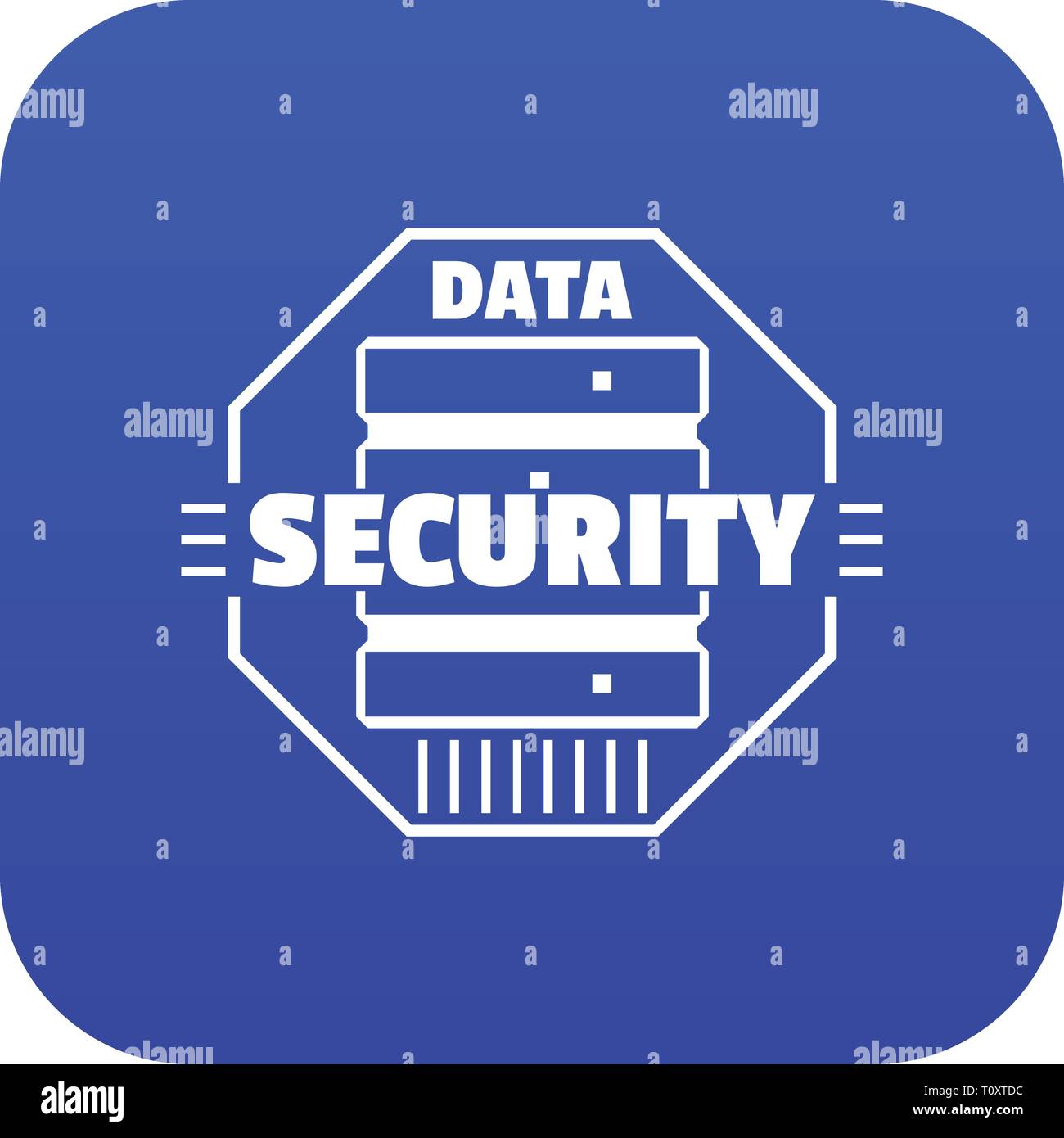 Personal data security icon blue vector Stock Vector Image & Art - Alamy