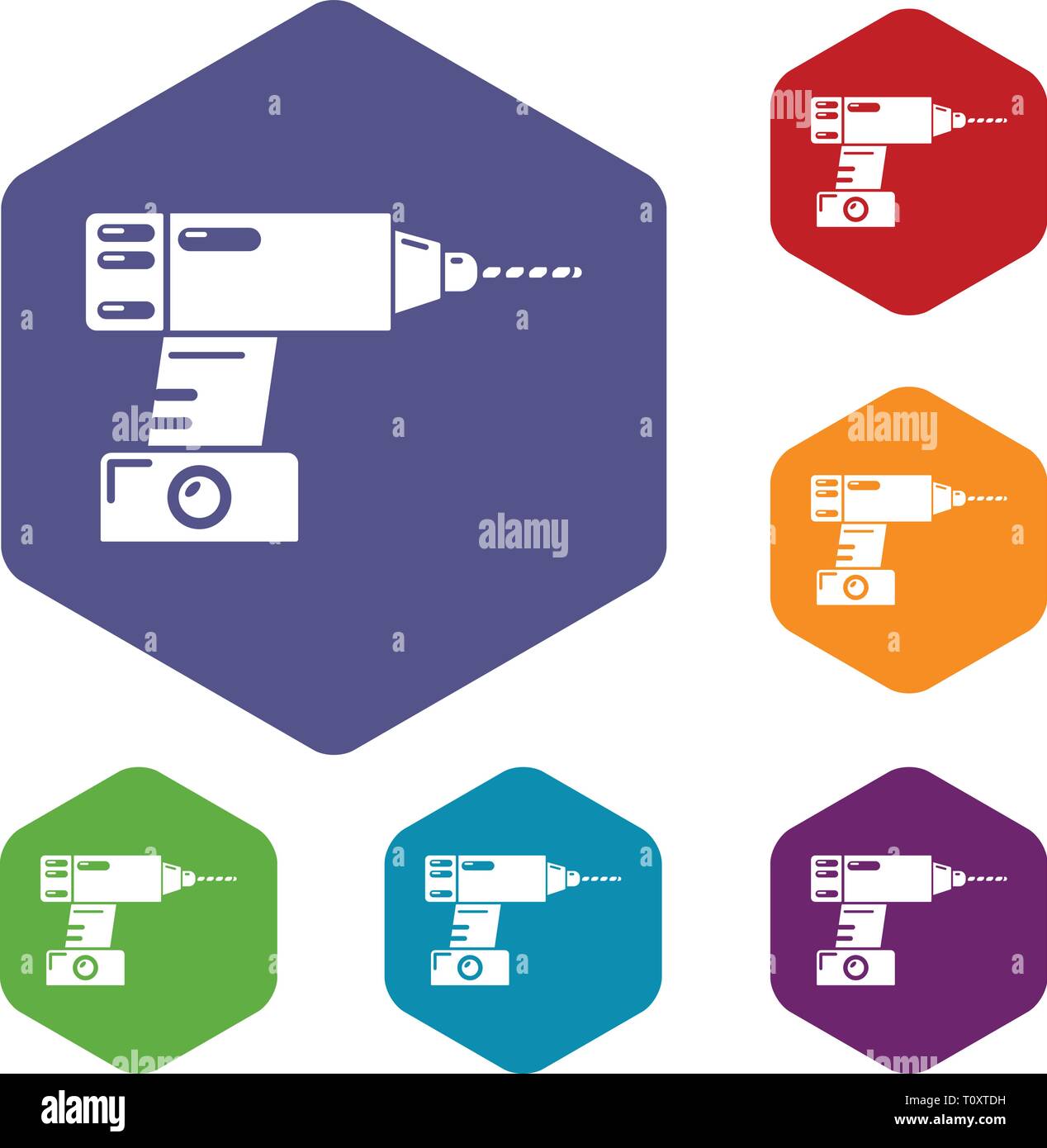 Drill icons vector hexahedron Stock Vector Image & Art - Alamy