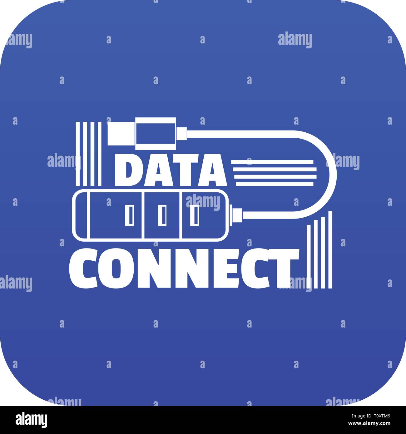 Data connect icon blue vector Stock Vector Image & Art - Alamy