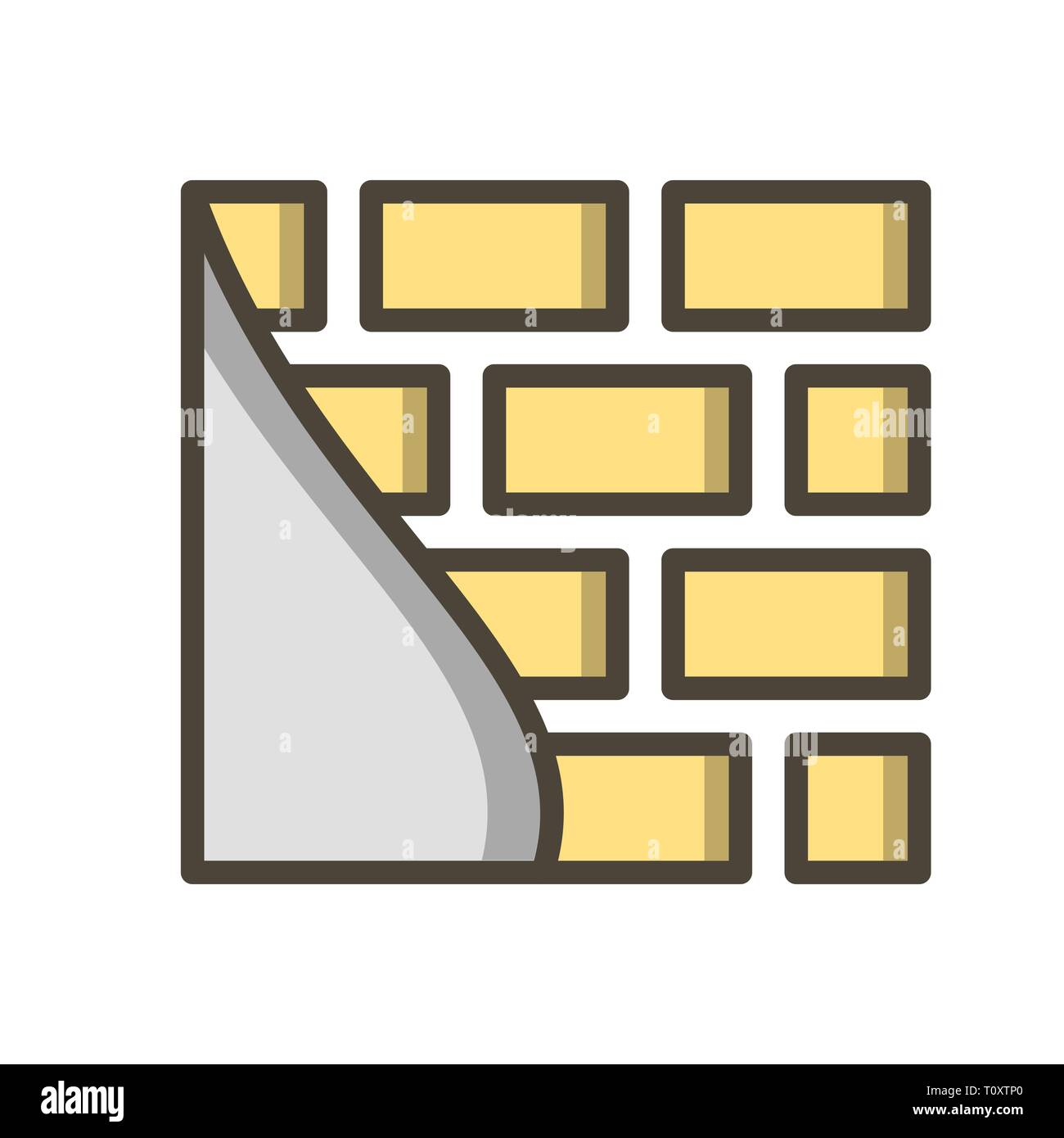Illustration Brick wall Icon Stock Photo - Alamy