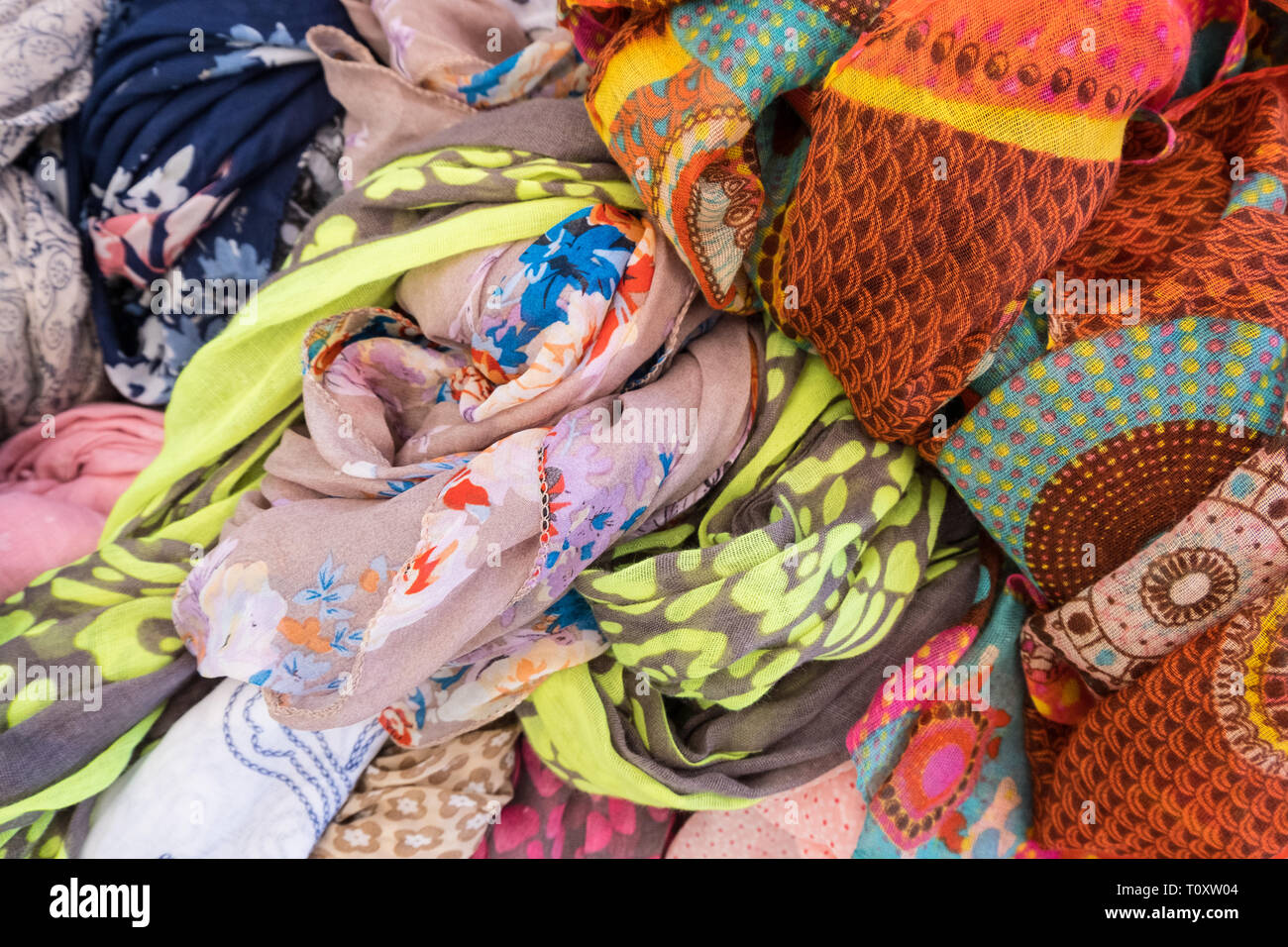 Wallpaper background of colorful women clothes and dresses made of many ...