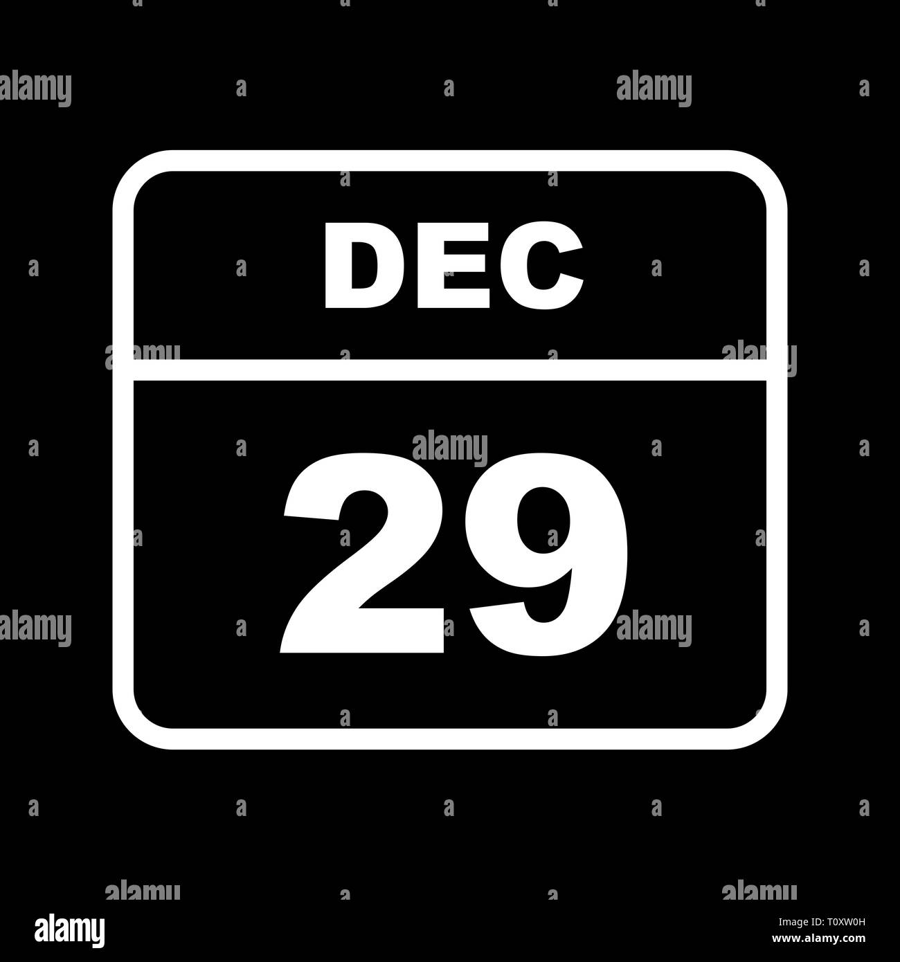 Calendar day 29 Black and White Stock Photos & Images - Alamy
