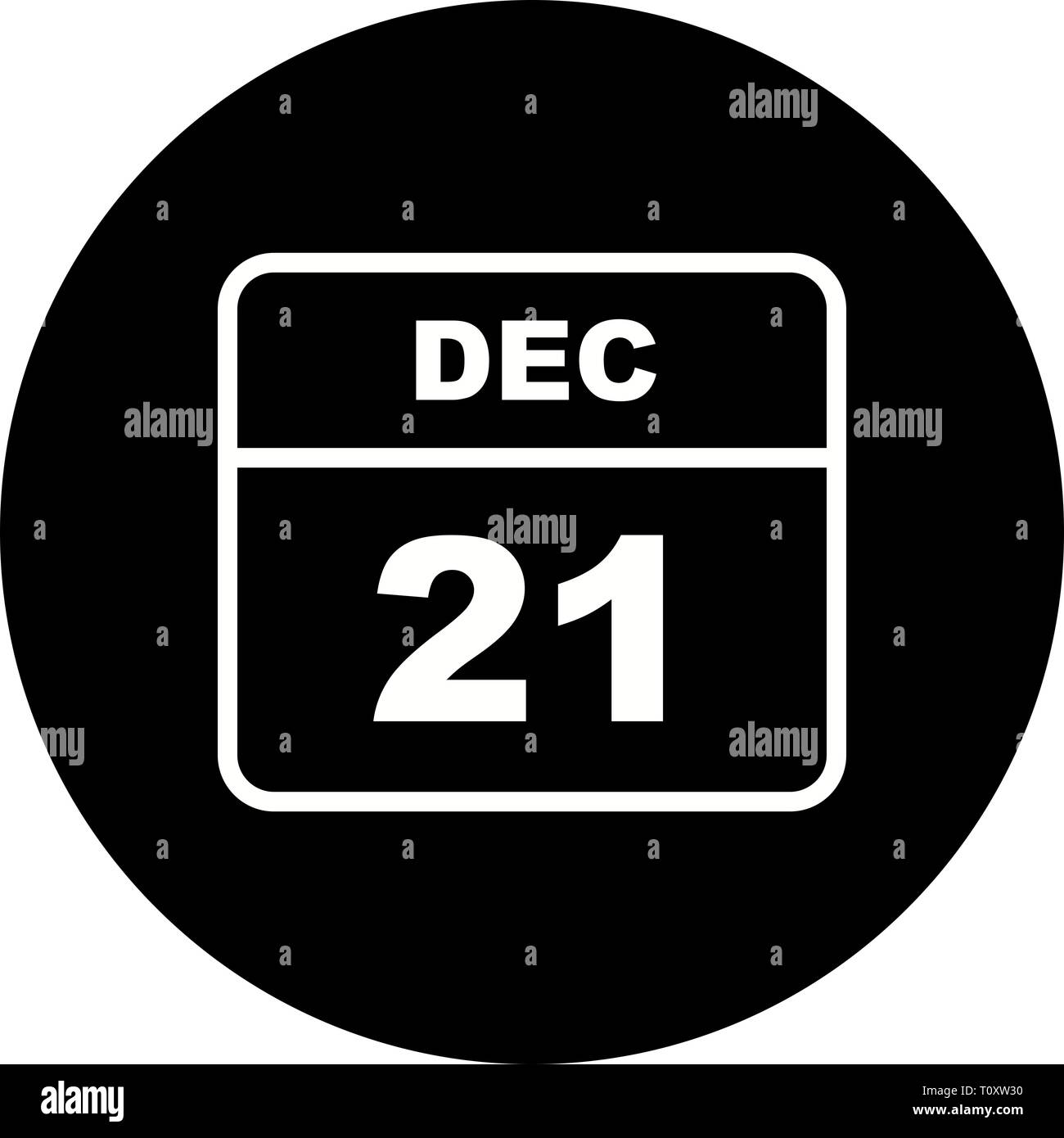 Calendar day 21 Black and White Stock Photos & Images - Alamy