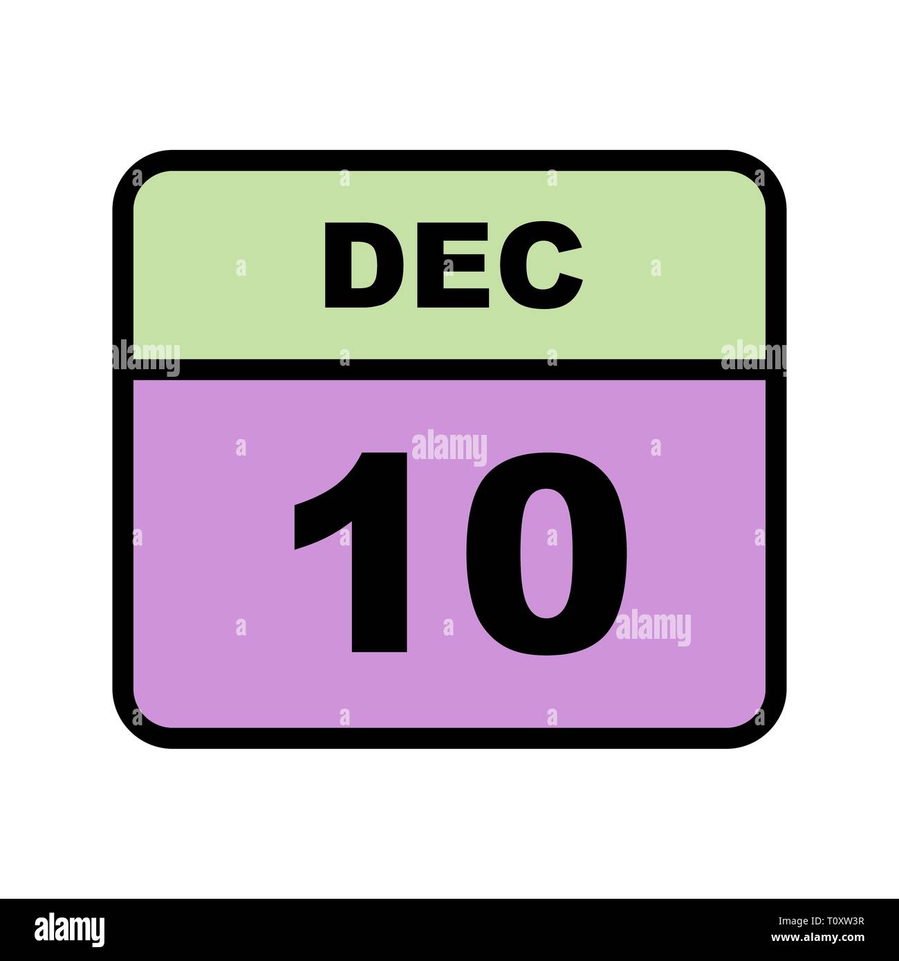 December 10th Date on a Single Day Calendar Stock Photo - Alamy