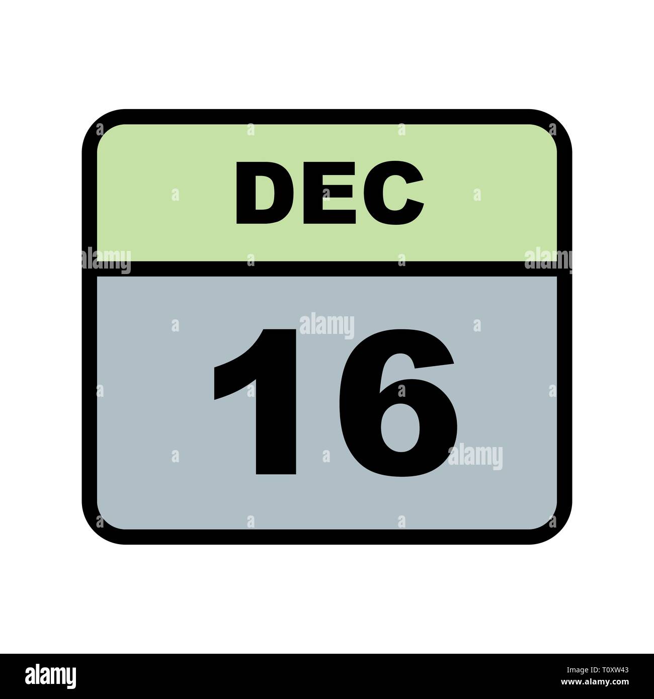 December 16th Date on a Single Day Calendar Stock Photo - Alamy