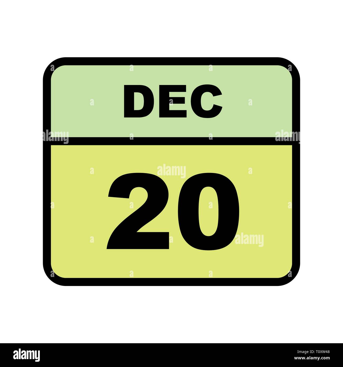 20th december calendar Cut Out Stock Images & Pictures - Alamy