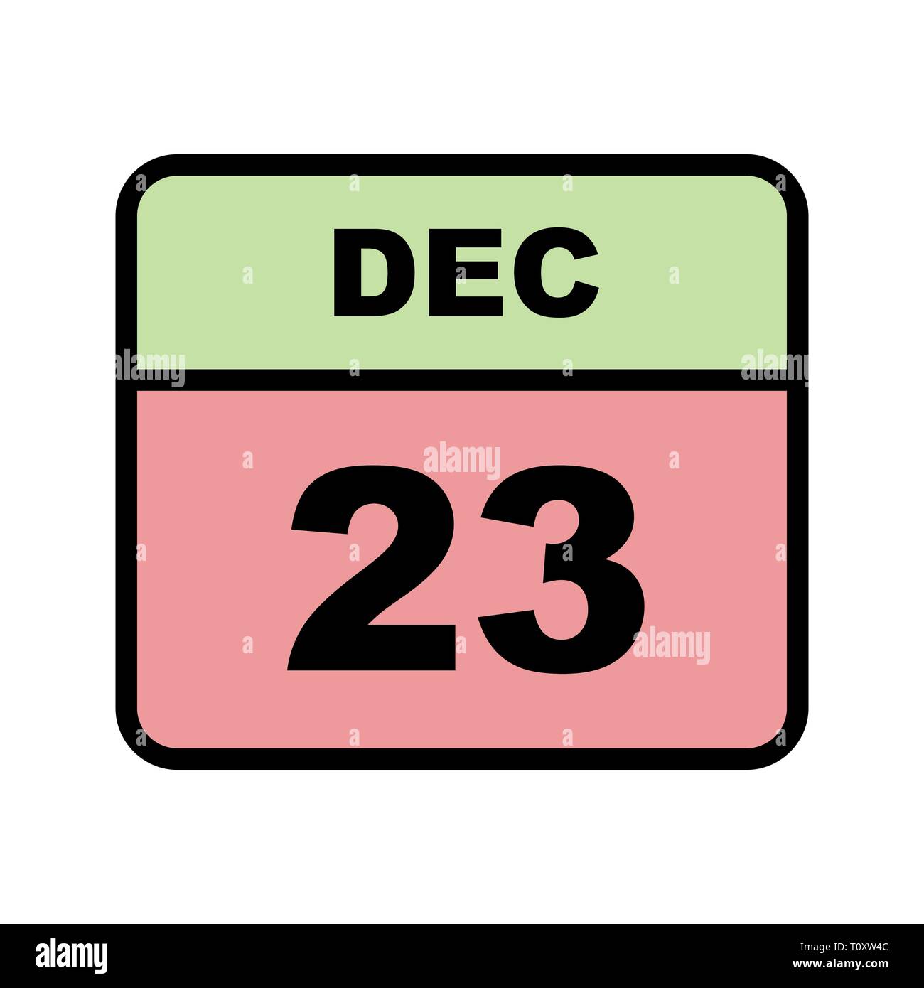 December 23rd Date on a Single Day Calendar Stock Photo - Alamy