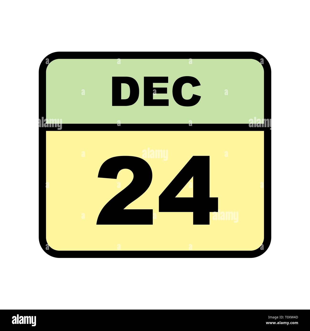 24 december calendar Cut Out Stock Images & Pictures - Alamy
