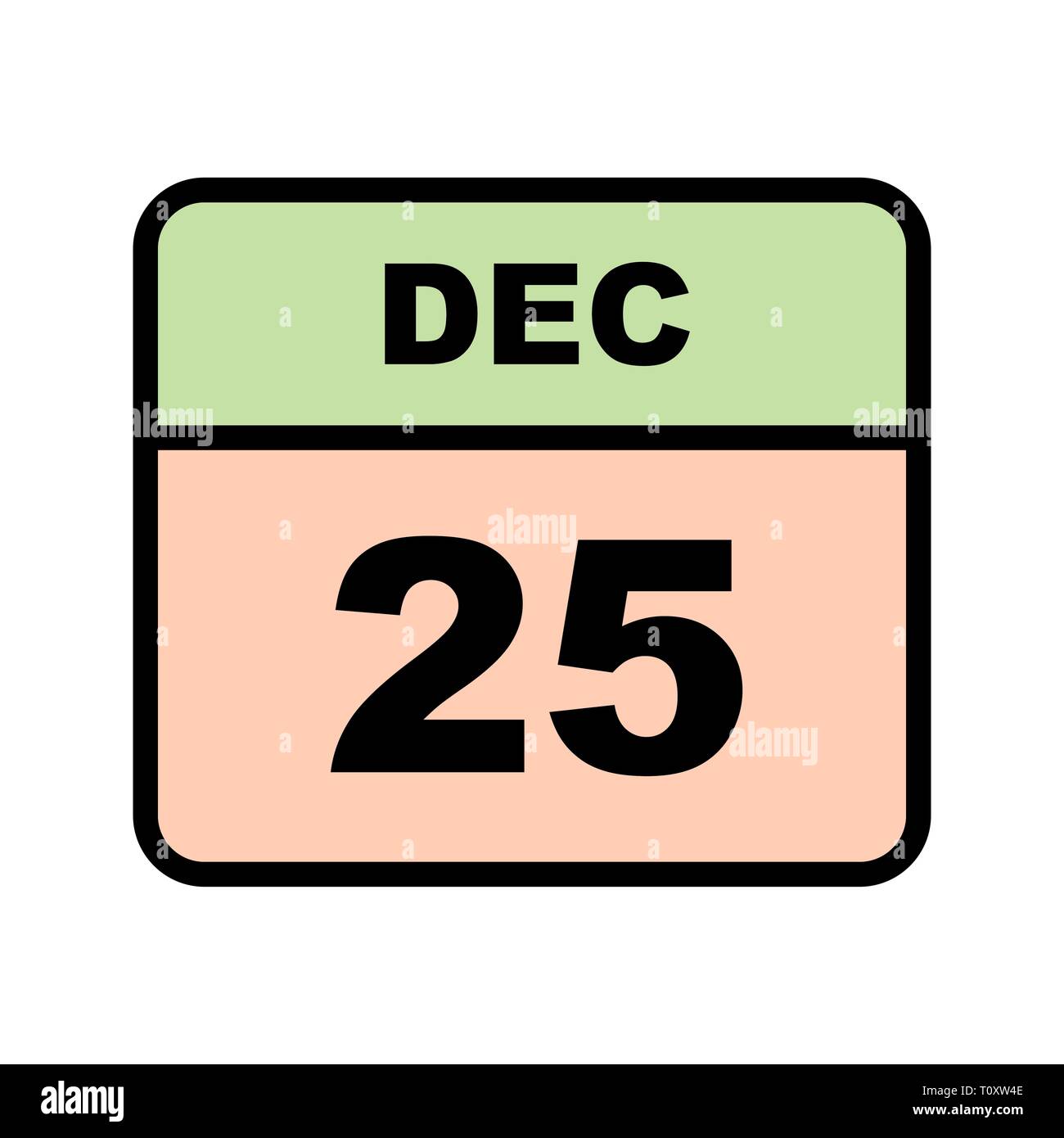 25th december calendar Cut Out Stock Images & Pictures - Alamy