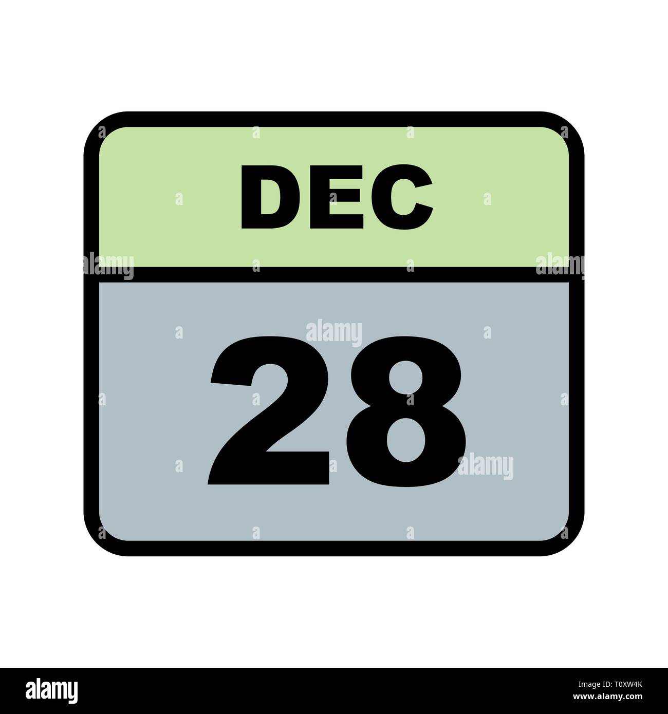 28 december calendar Cut Out Stock Images & Pictures - Alamy