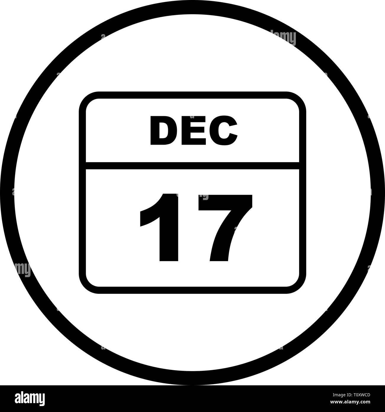 December 17 day 17 Black and White Stock Photos & Images - Alamy