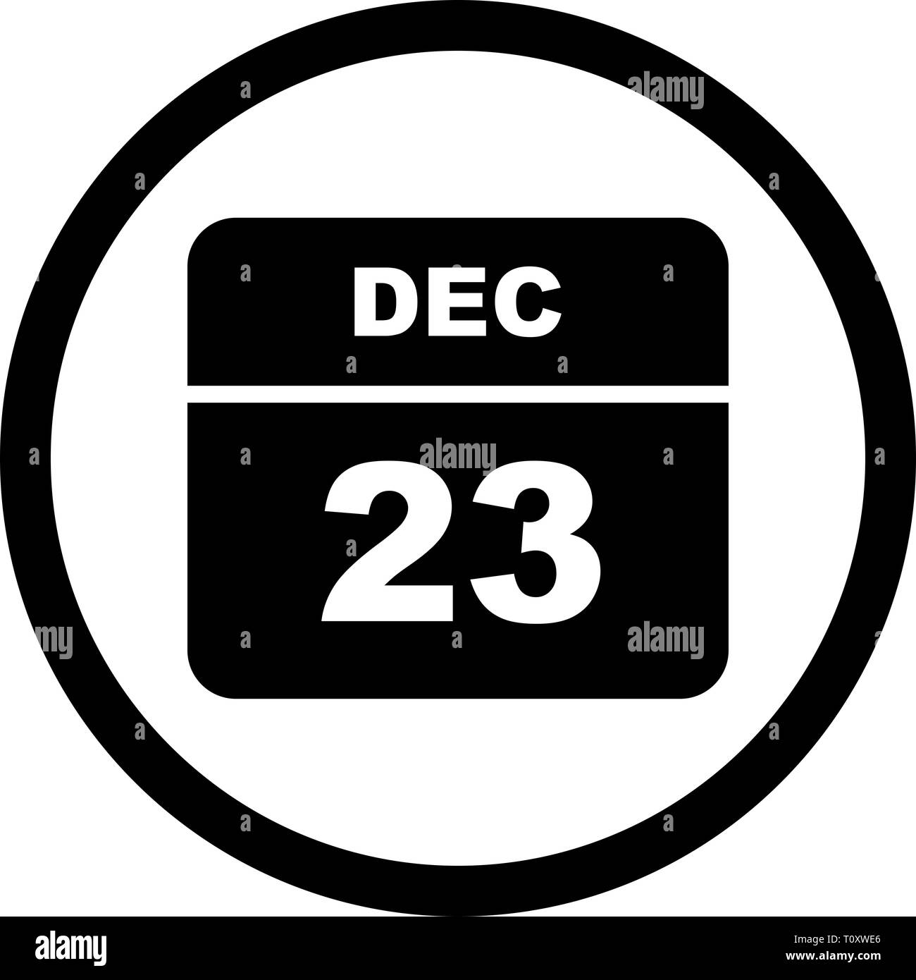 December 23rd Date on a Single Day Calendar Stock Photo - Alamy