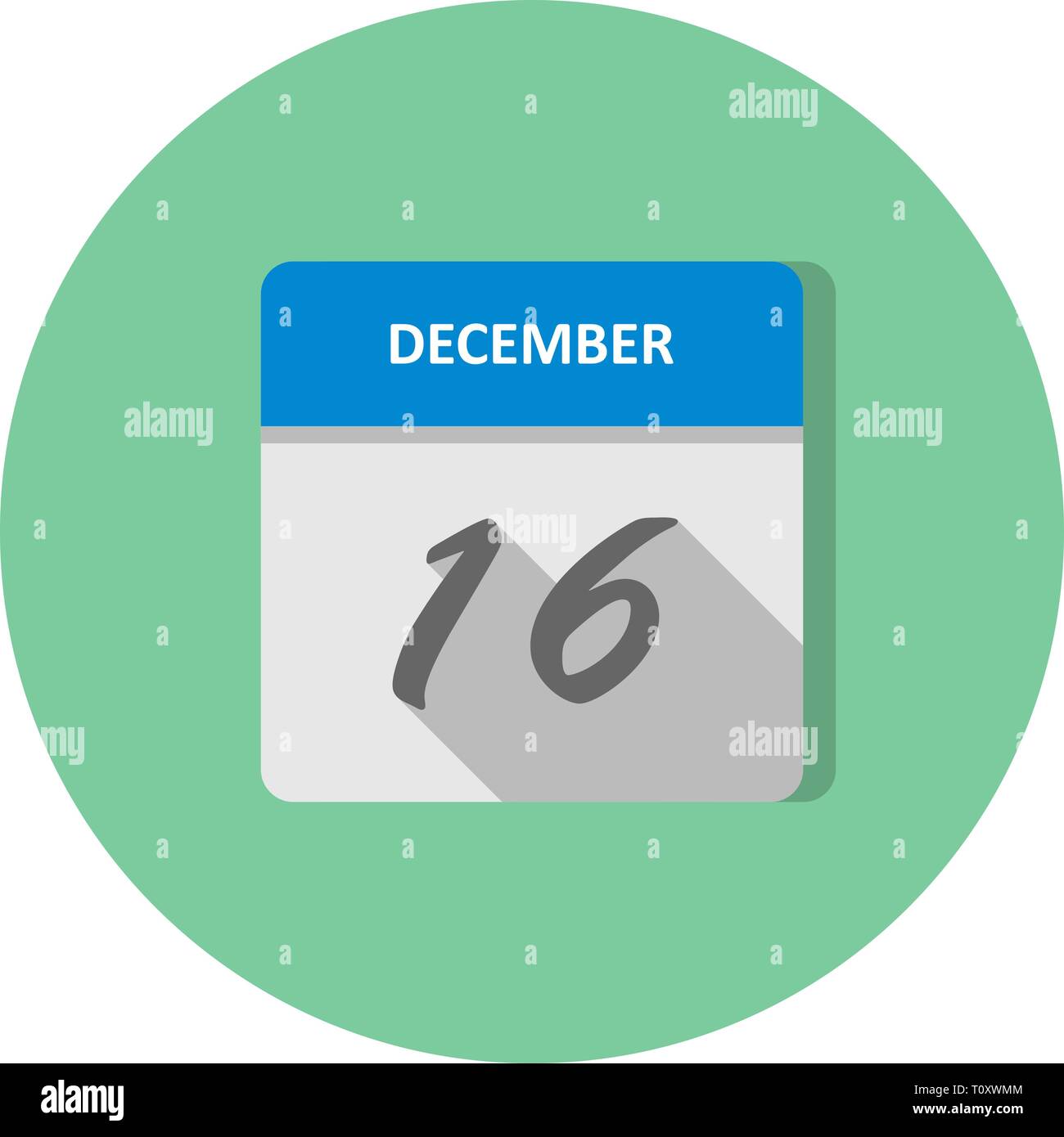 December 16th Date on a Single Day Calendar Stock Photo - Alamy