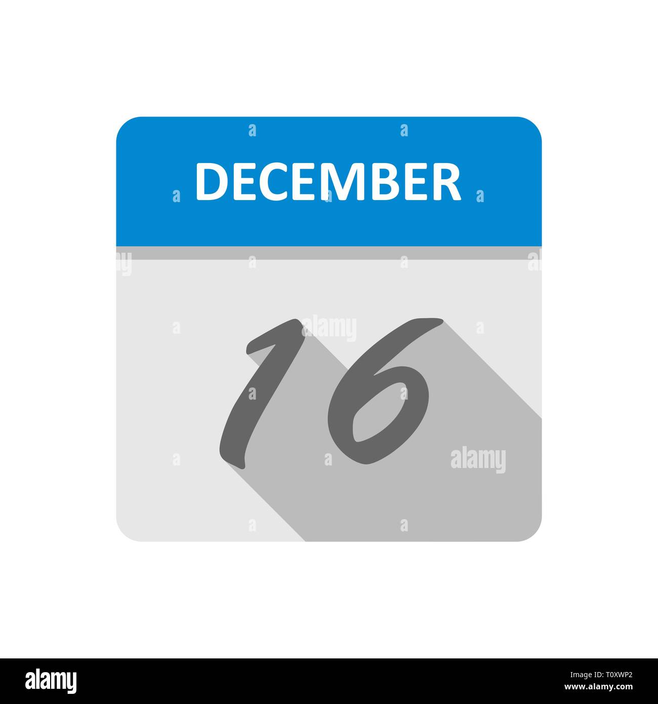 December 16th Date on a Single Day Calendar Stock Photo - Alamy