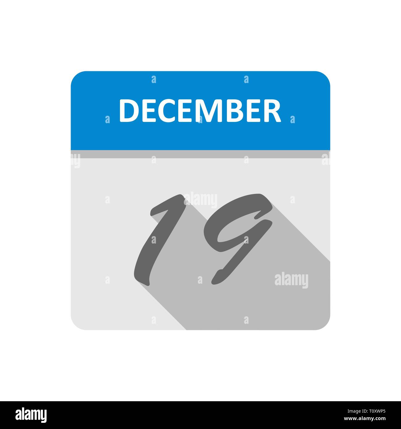 December 19th Date on a Single Day Calendar Stock Photo - Alamy