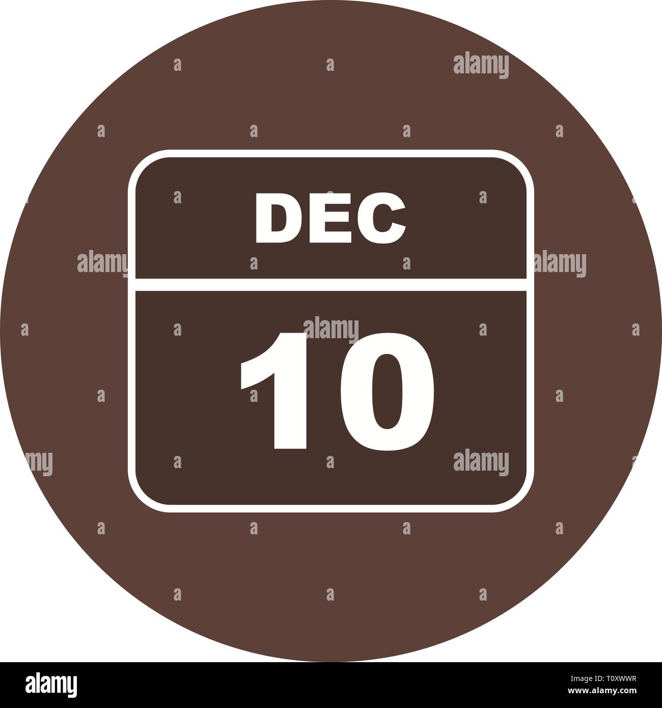 December 10th Date on a Single Day Calendar Stock Photo - Alamy