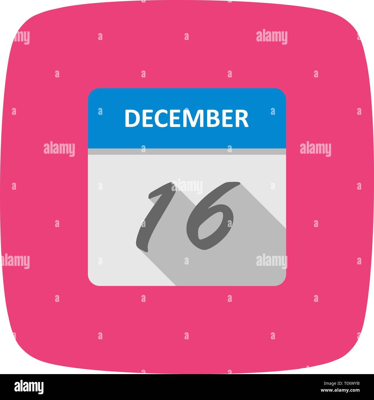 December 16th Date on a Single Day Calendar Stock Photo - Alamy