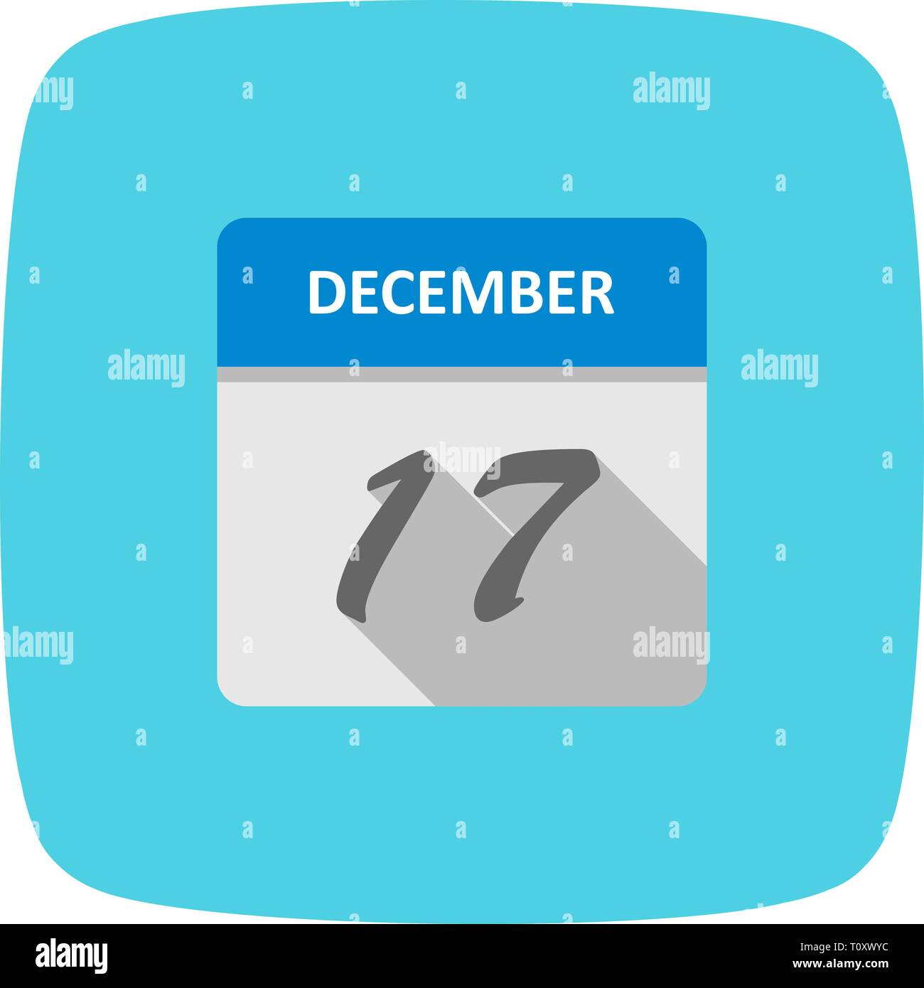 December 17th Date on a Single Day Calendar Stock Photo - Alamy
