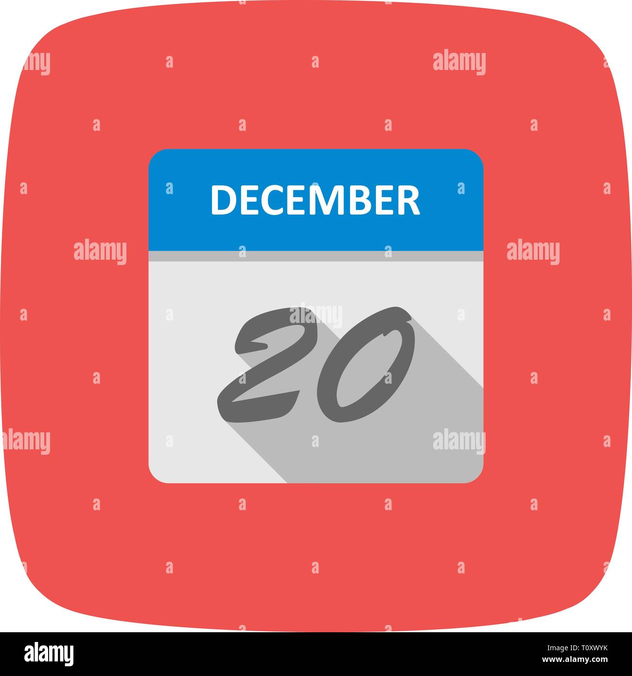 December 20th Date on a Single Day Calendar Stock Photo - Alamy