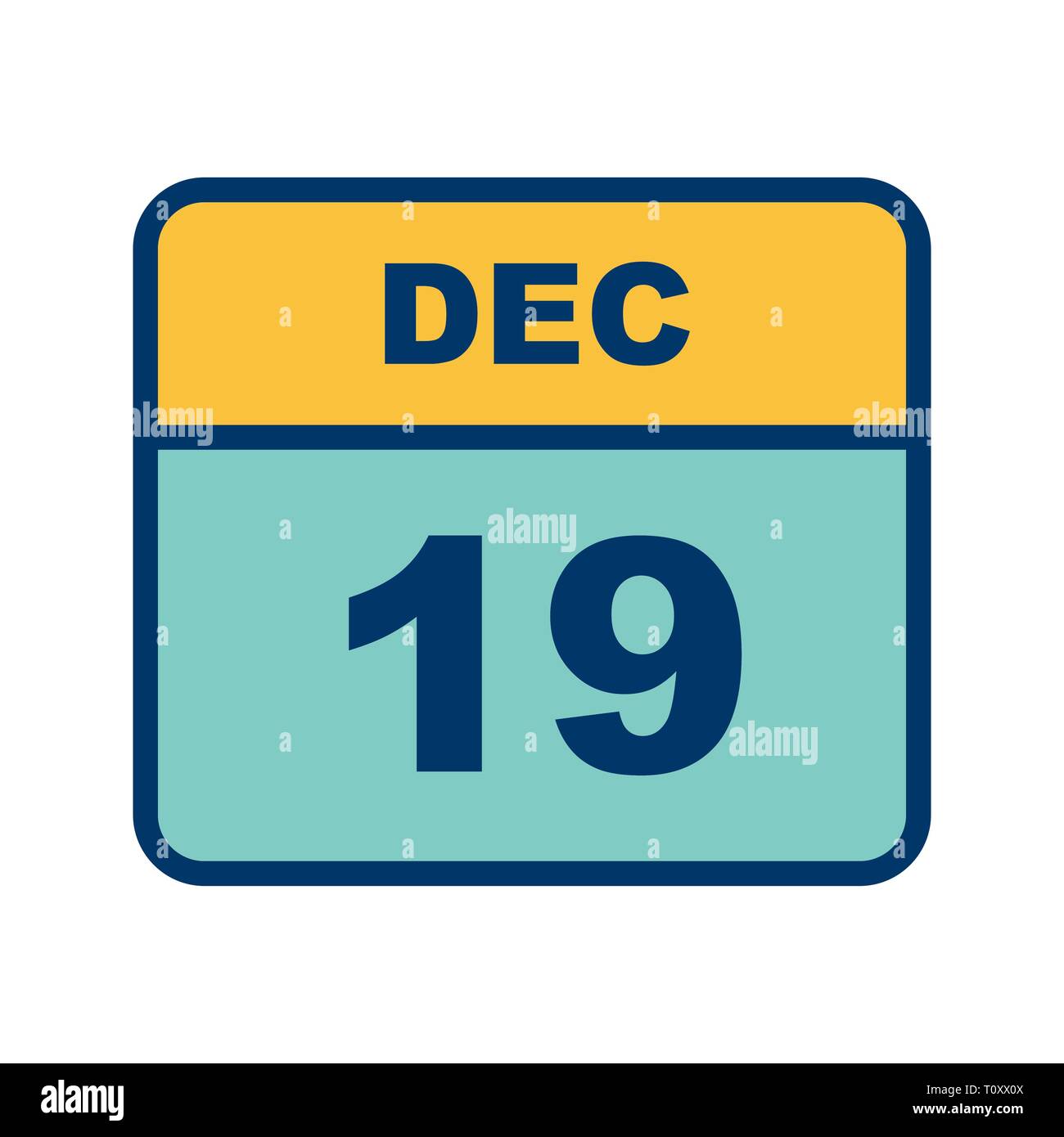 December 19 calendar icon hi-res stock photography and images - Alamy