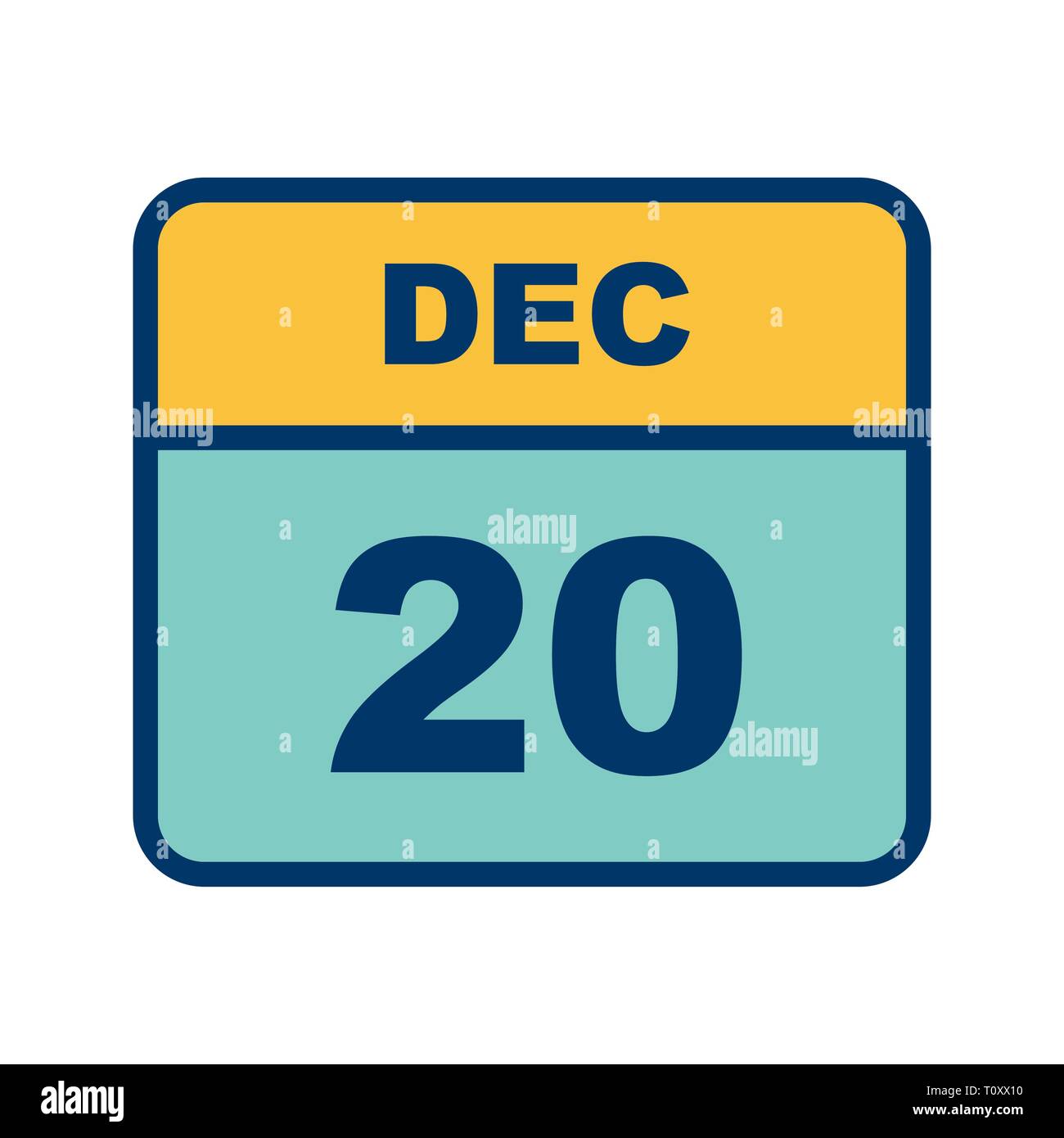 20th december calendar Cut Out Stock Images & Pictures - Alamy
