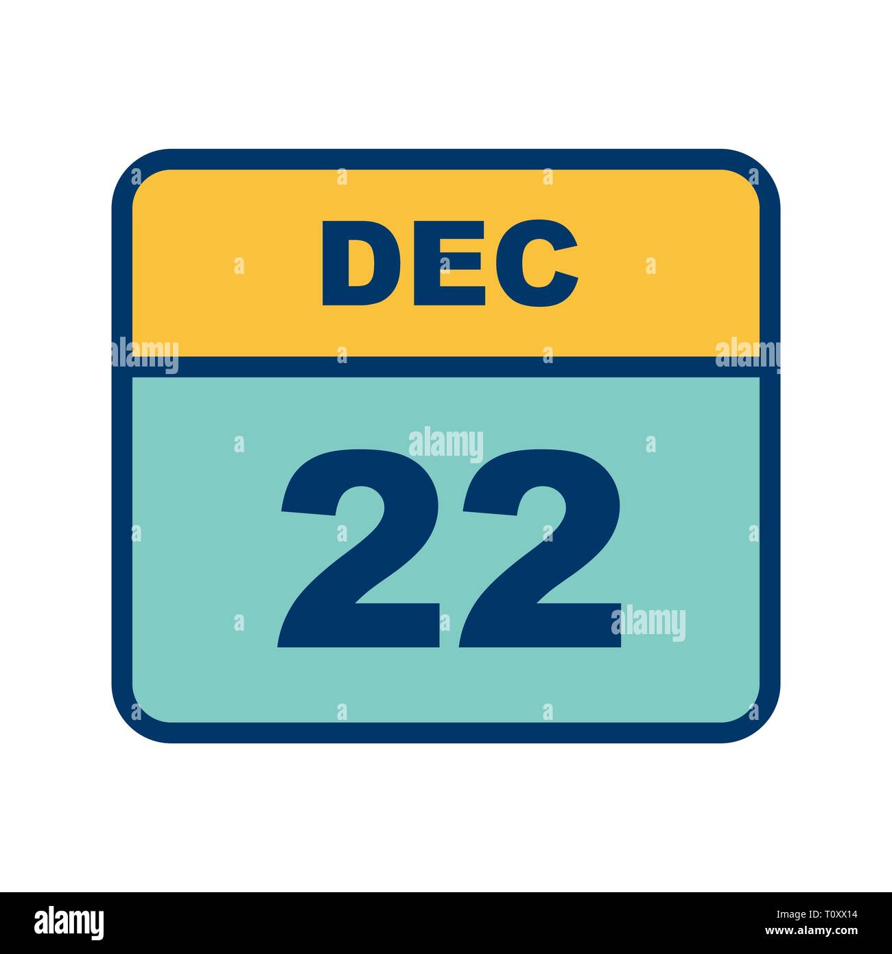 December 22nd Date on a Single Day Calendar Stock Photo - Alamy