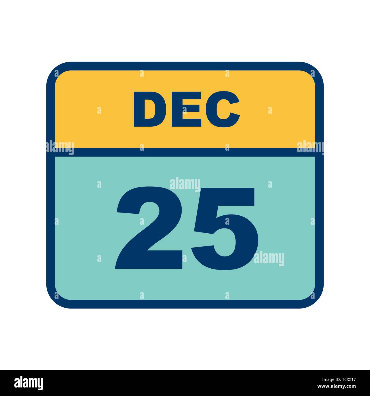 25th december calendar Cut Out Stock Images & Pictures - Alamy