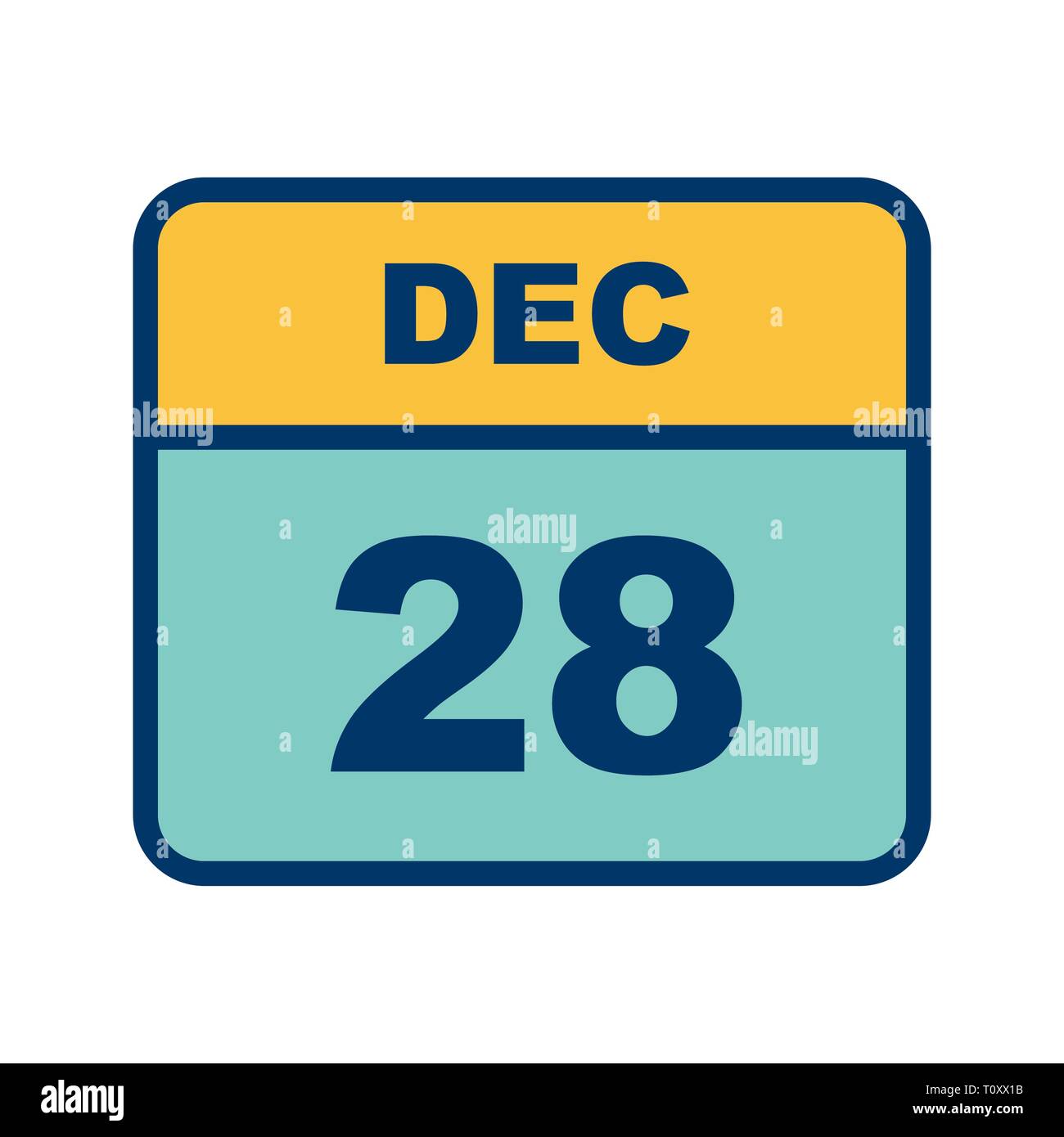 28 december calendar Cut Out Stock Images & Pictures - Alamy