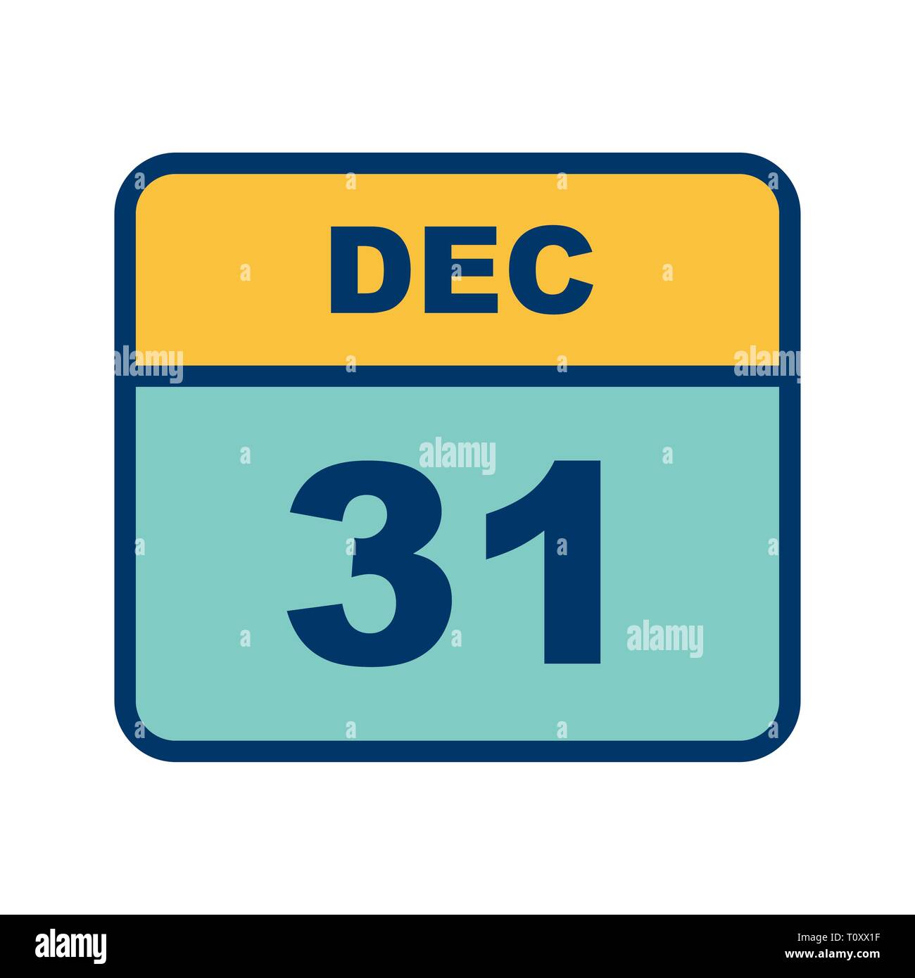December 31st calendar Cut Out Stock Images & Pictures - Alamy