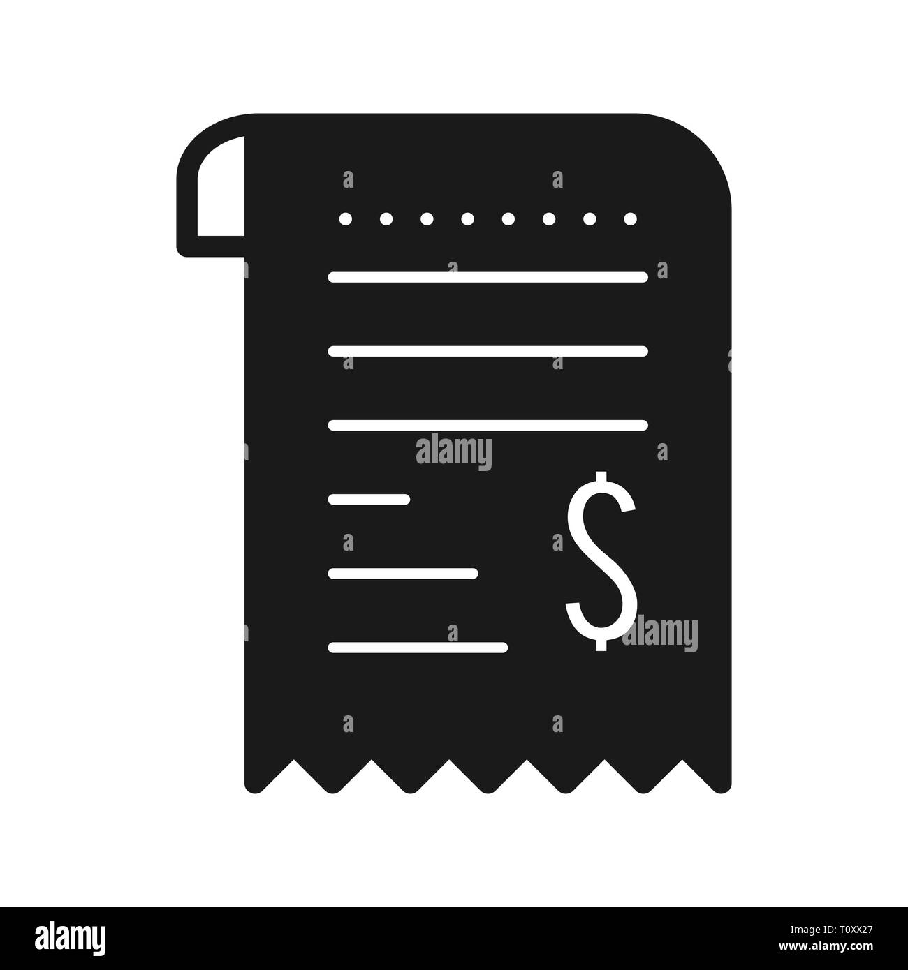 Illustration Receipt Icon Stock Photo - Alamy