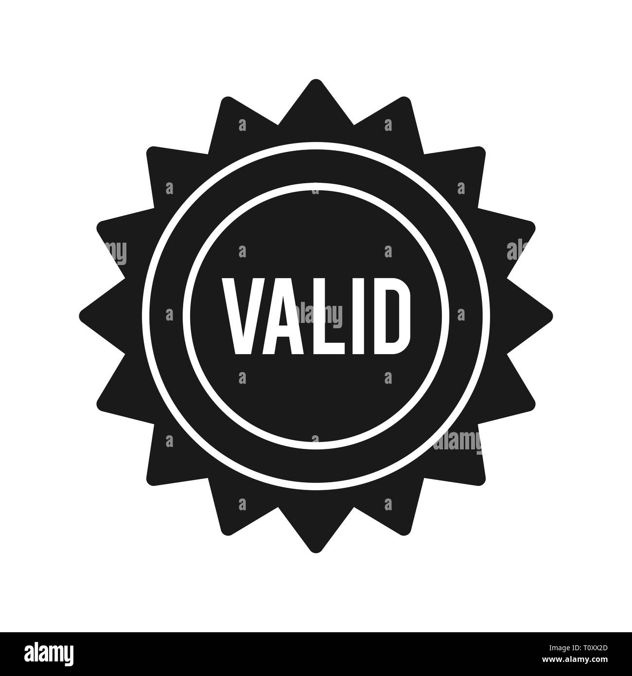 Illustration Valid Stamp Icon Stock Photo - Alamy