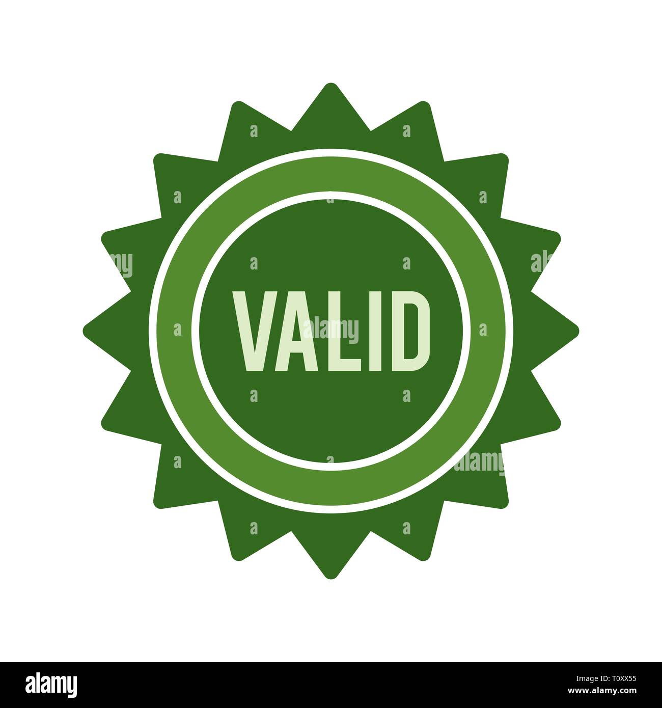 Illustration Valid Stamp Icon Stock Photo - Alamy