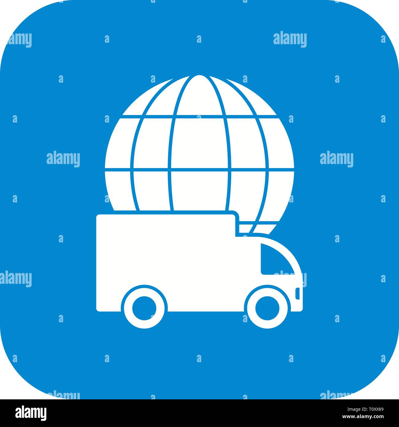 Illustration Global Delivery Icon Stock Photo - Alamy