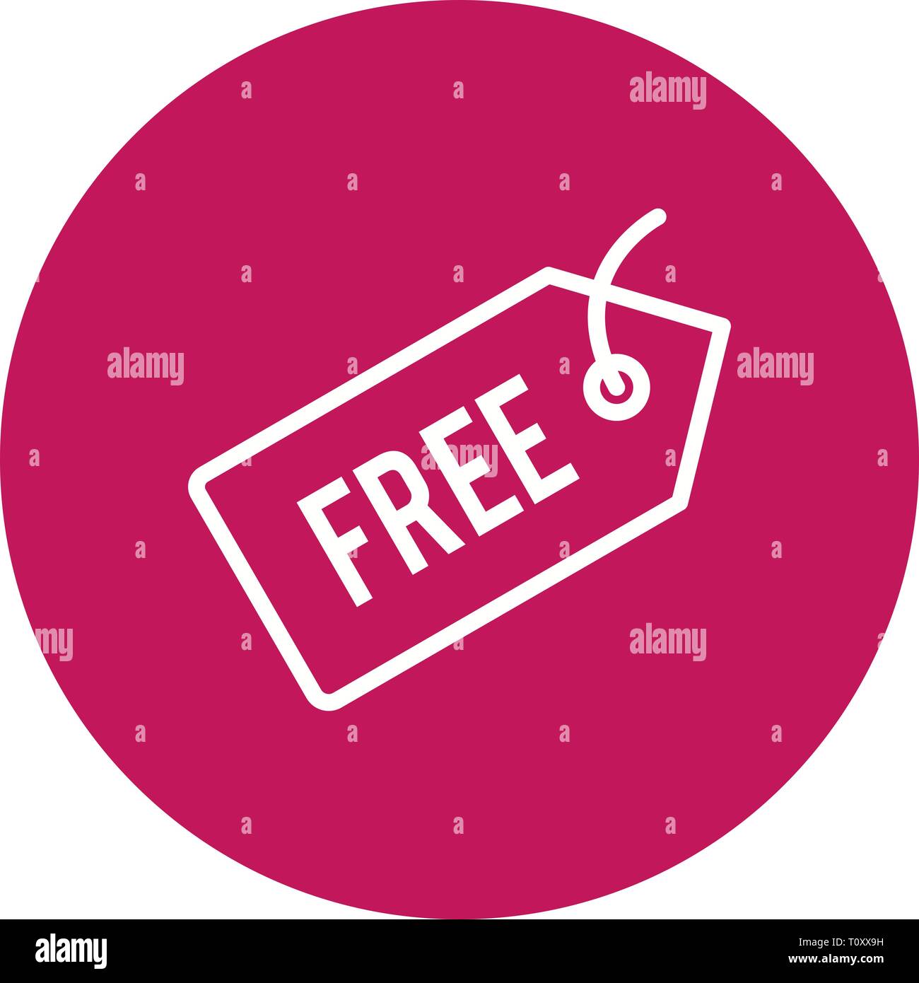 Illustration Free Tag Icon Stock Photo - Alamy