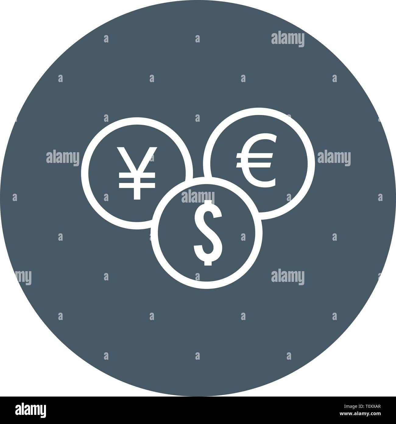 Illustration Currencies Icon Stock Photo - Alamy