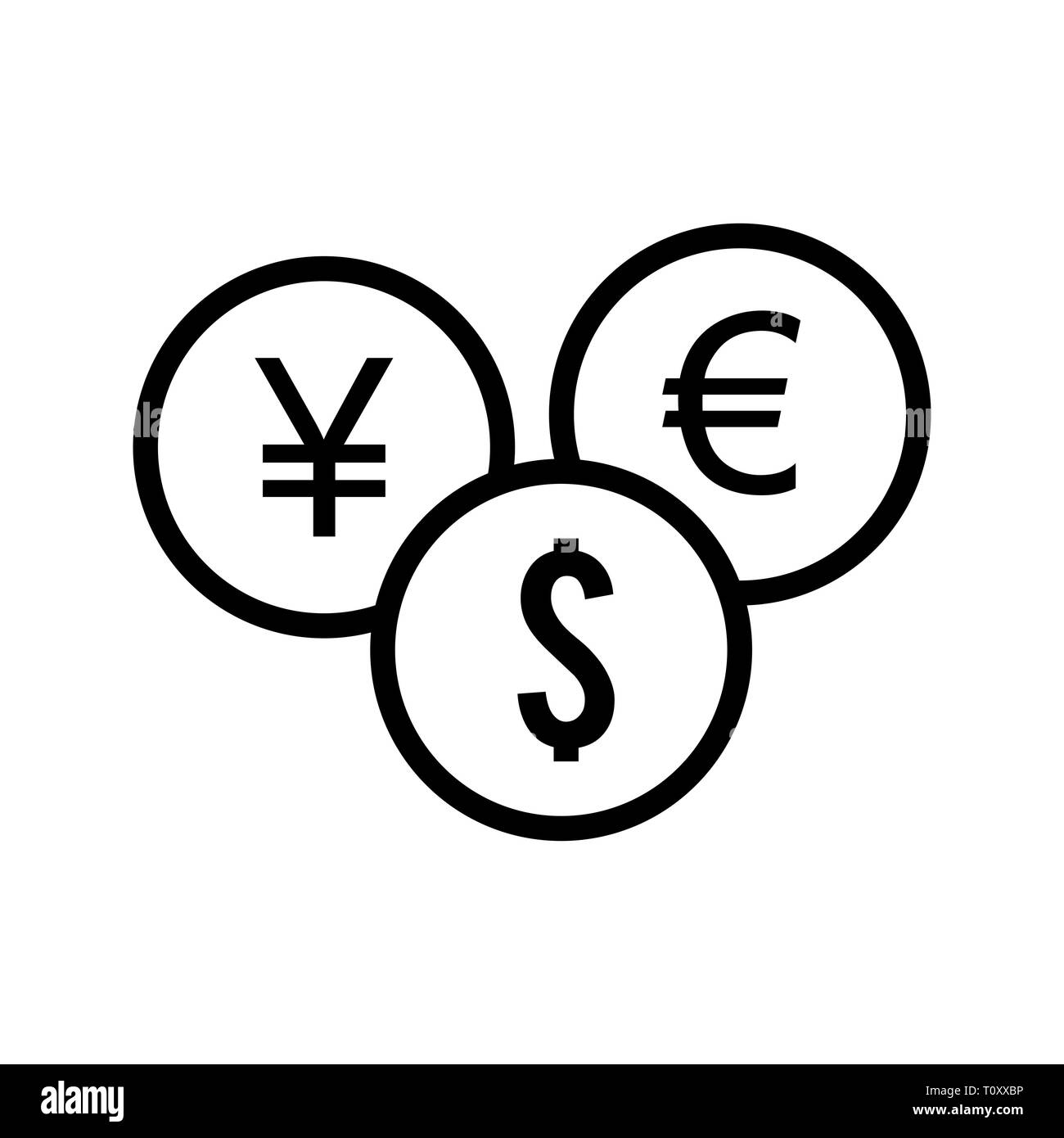 Illustration Currencies Icon Stock Photo - Alamy