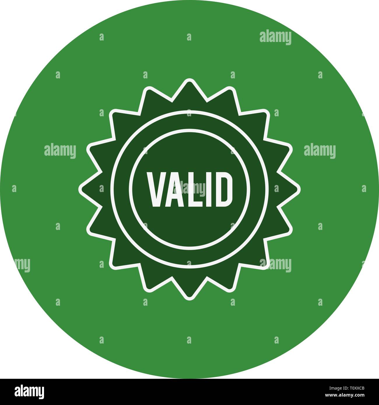 Illustration Valid Stamp Icon Stock Photo - Alamy