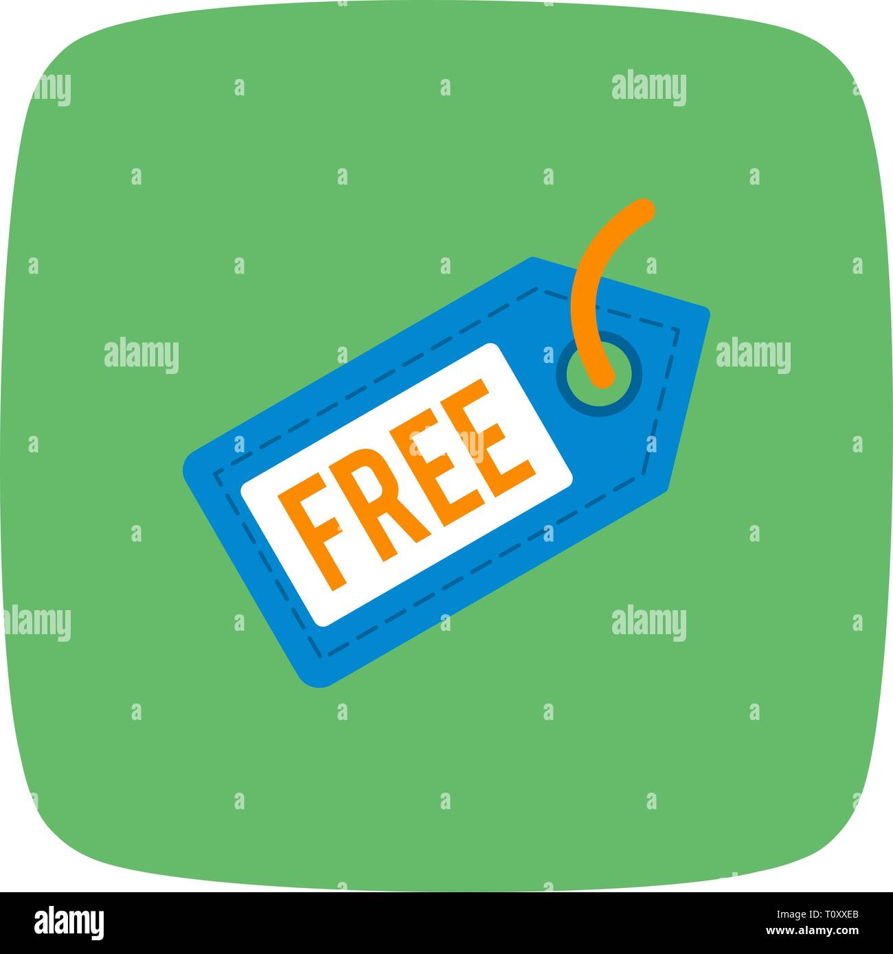 Illustration Free Tag Icon Stock Photo - Alamy