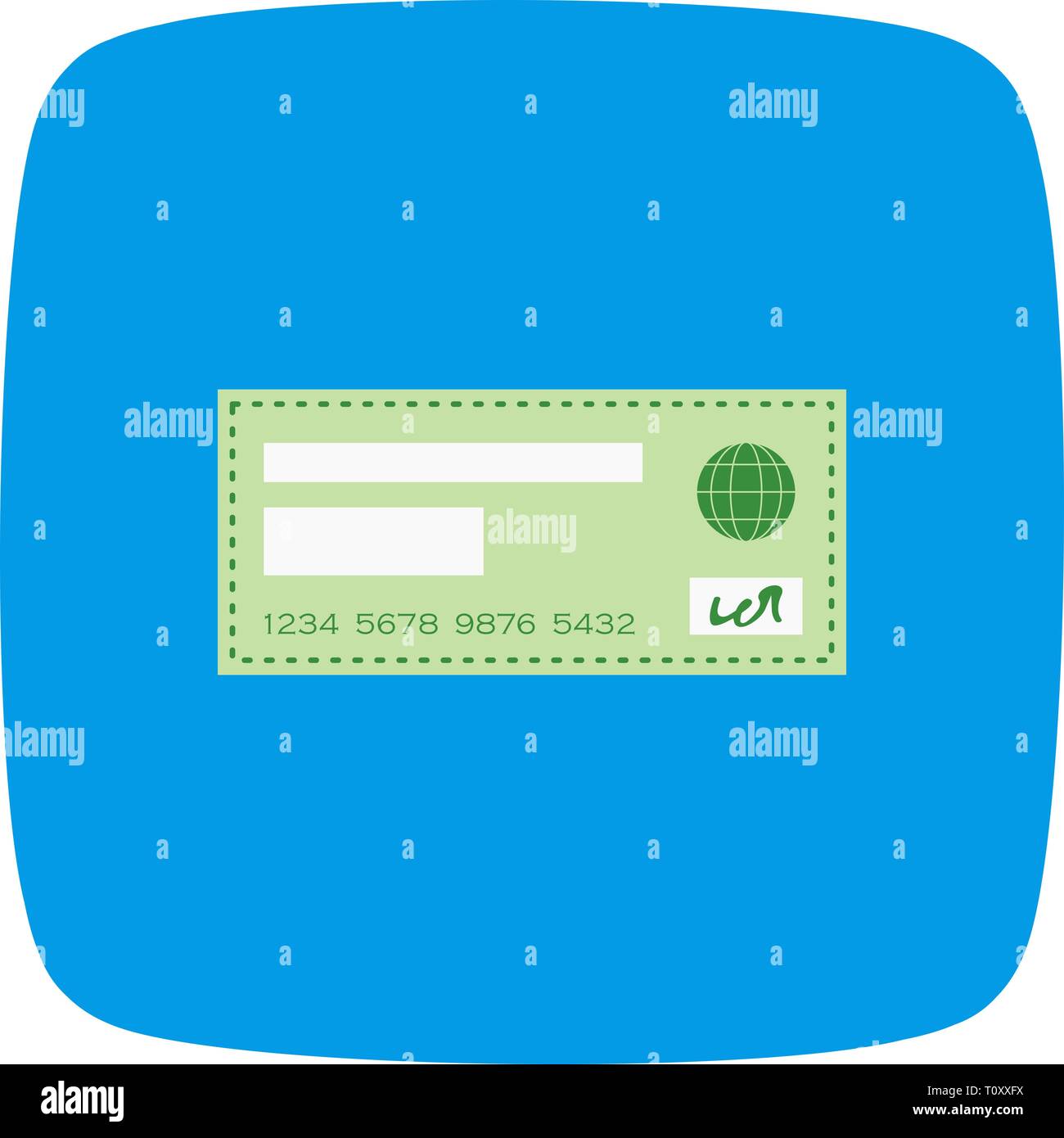 Illustration Cheque Icon Stock Photo - Alamy